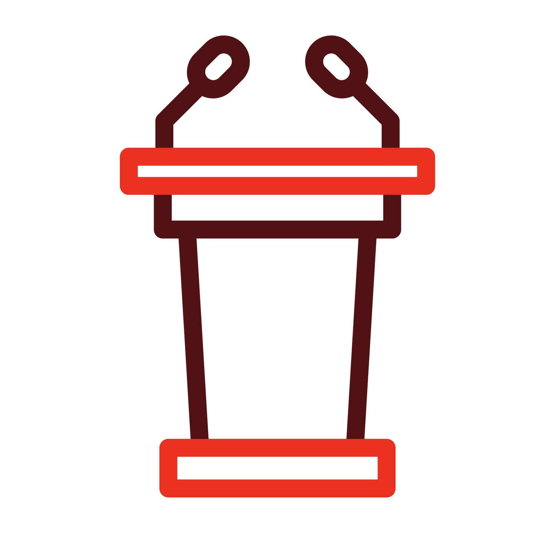 Lectern Vector Thick Line Two Color Icons For Personal And Commercial ...