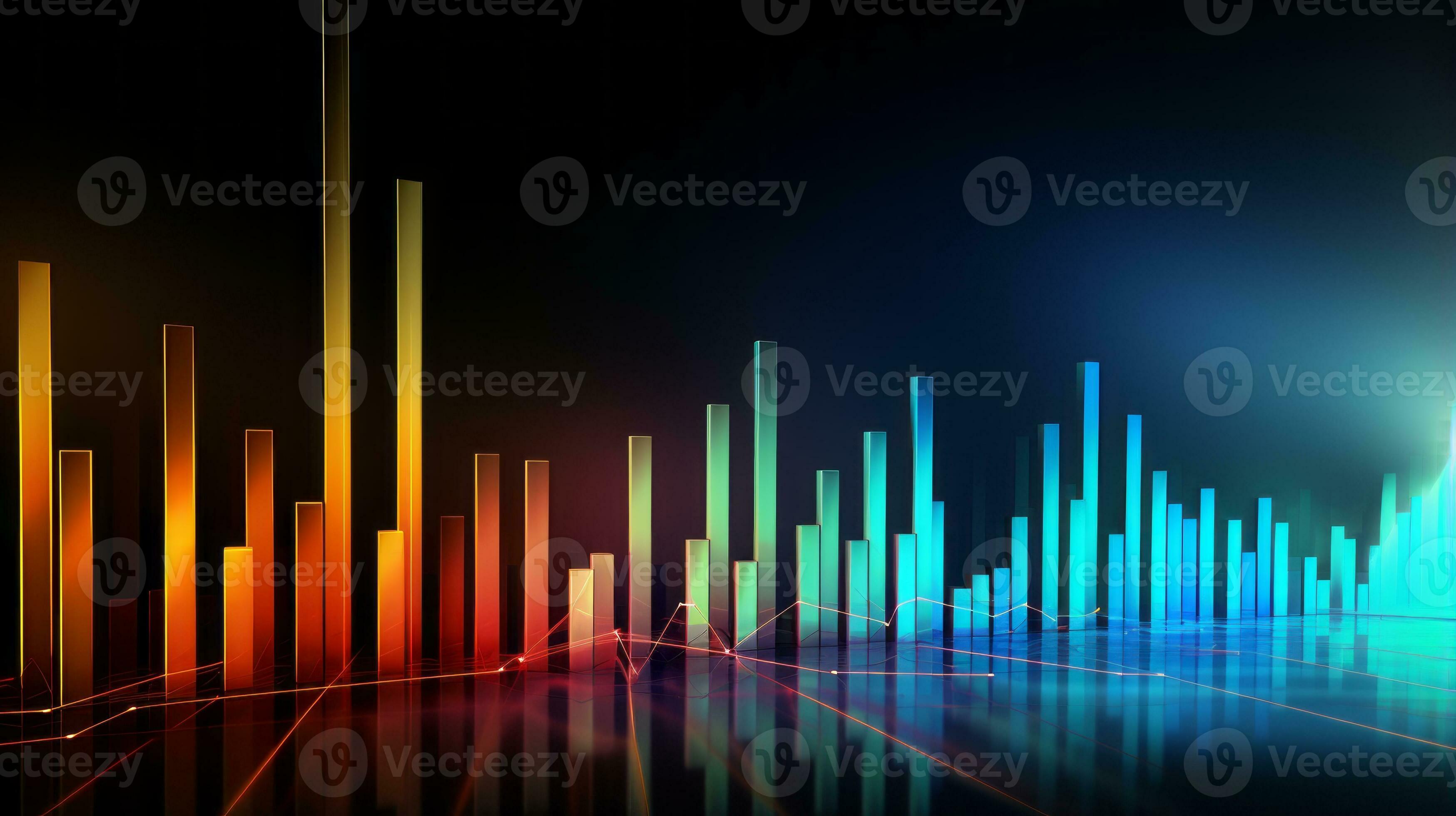 Abstract line of colorful bars. Generative AI 29266033 Stock Photo at ...