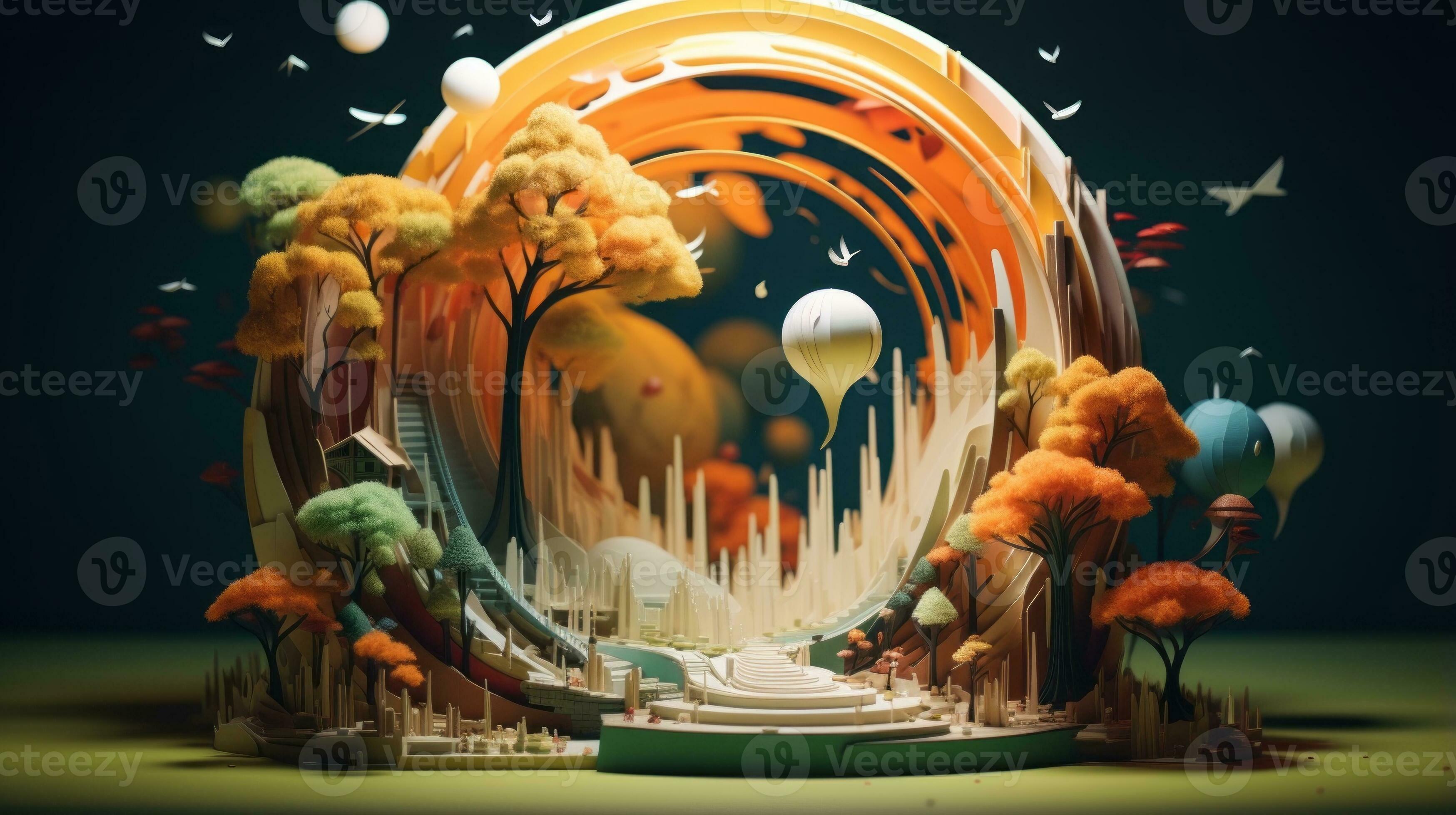 Creative burst in 3D scene. Generative AI 29267215 Stock Photo at Vecteezy