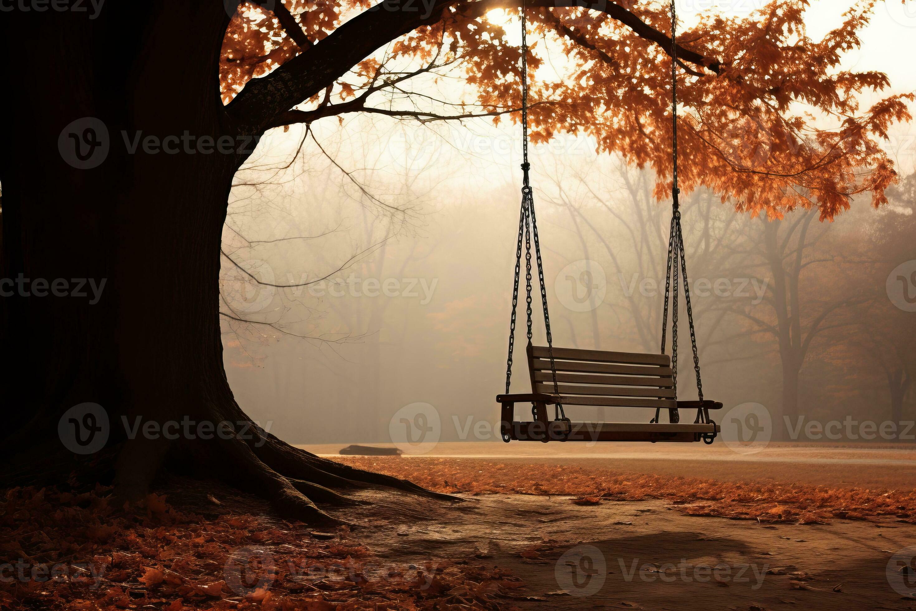 A forgotten swing at tree. Generative AI 29268298 Stock Photo at Vecteezy