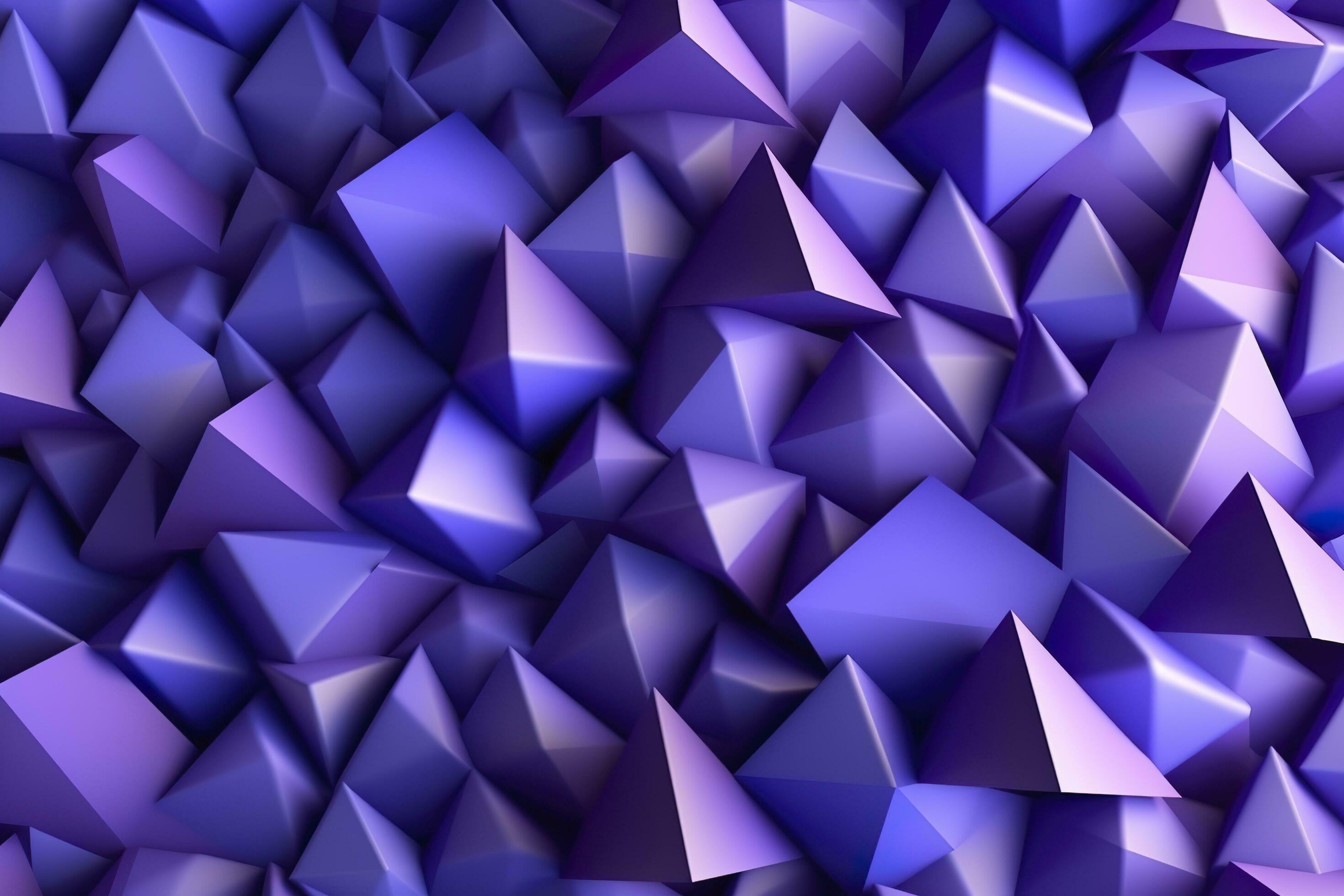 Purple Gradient Abstract Illustration. 3D triangle Background. Computer ...