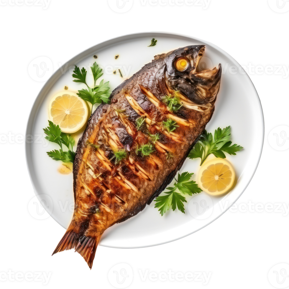 Grilled fish with lemon 29284568 PNG Grilled fish with lemon 29284568 PNG