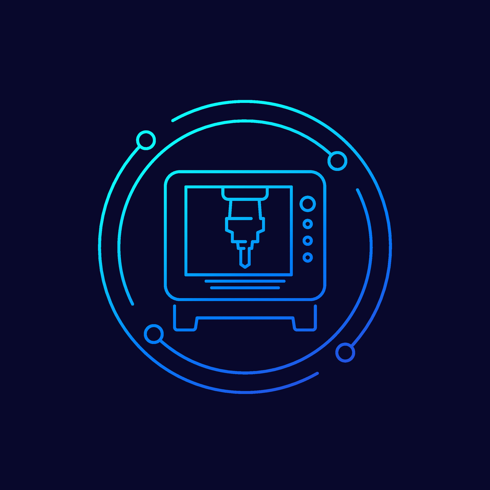 Cnc Machine Icon Linear Design 29284915 Vector Art At Vecteezy