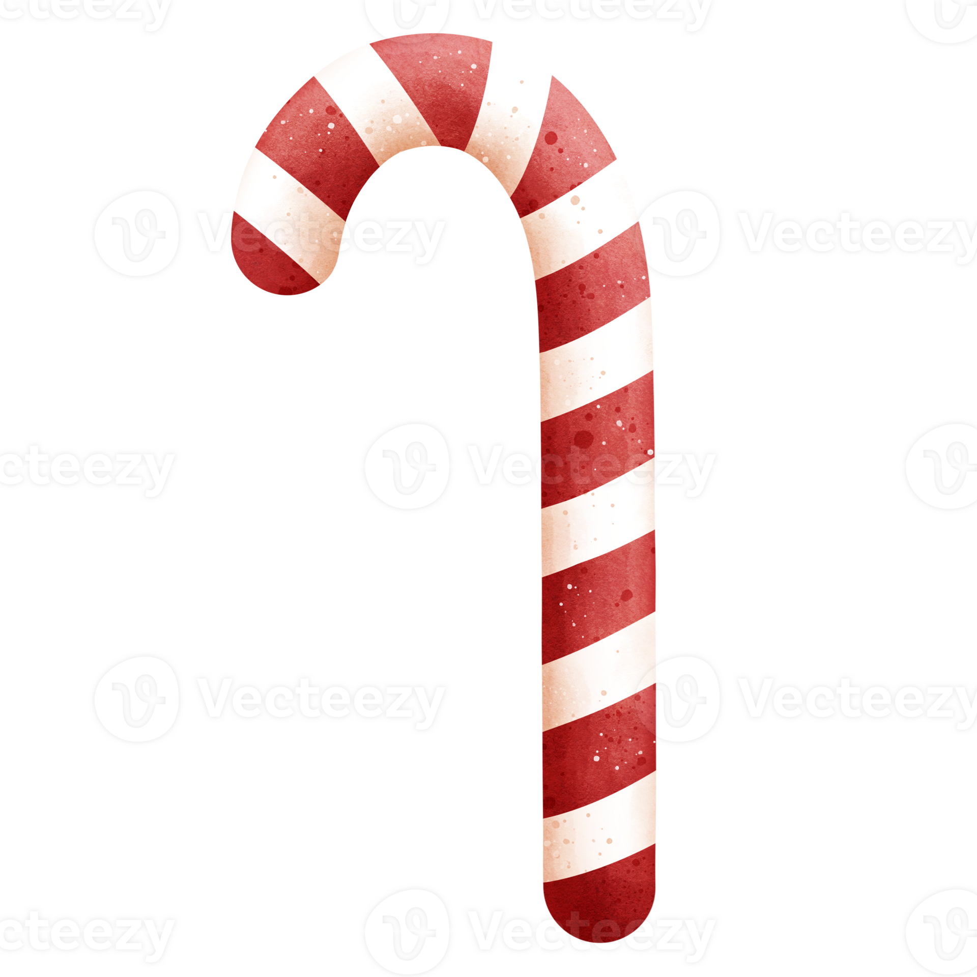 Watercolor Christmas Candy Cane Illustration 29285789 PNG