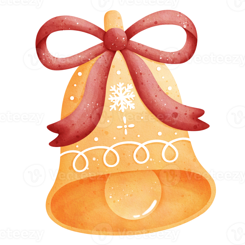 Watercolor Christmas Bell Illustration 29285811 PNG