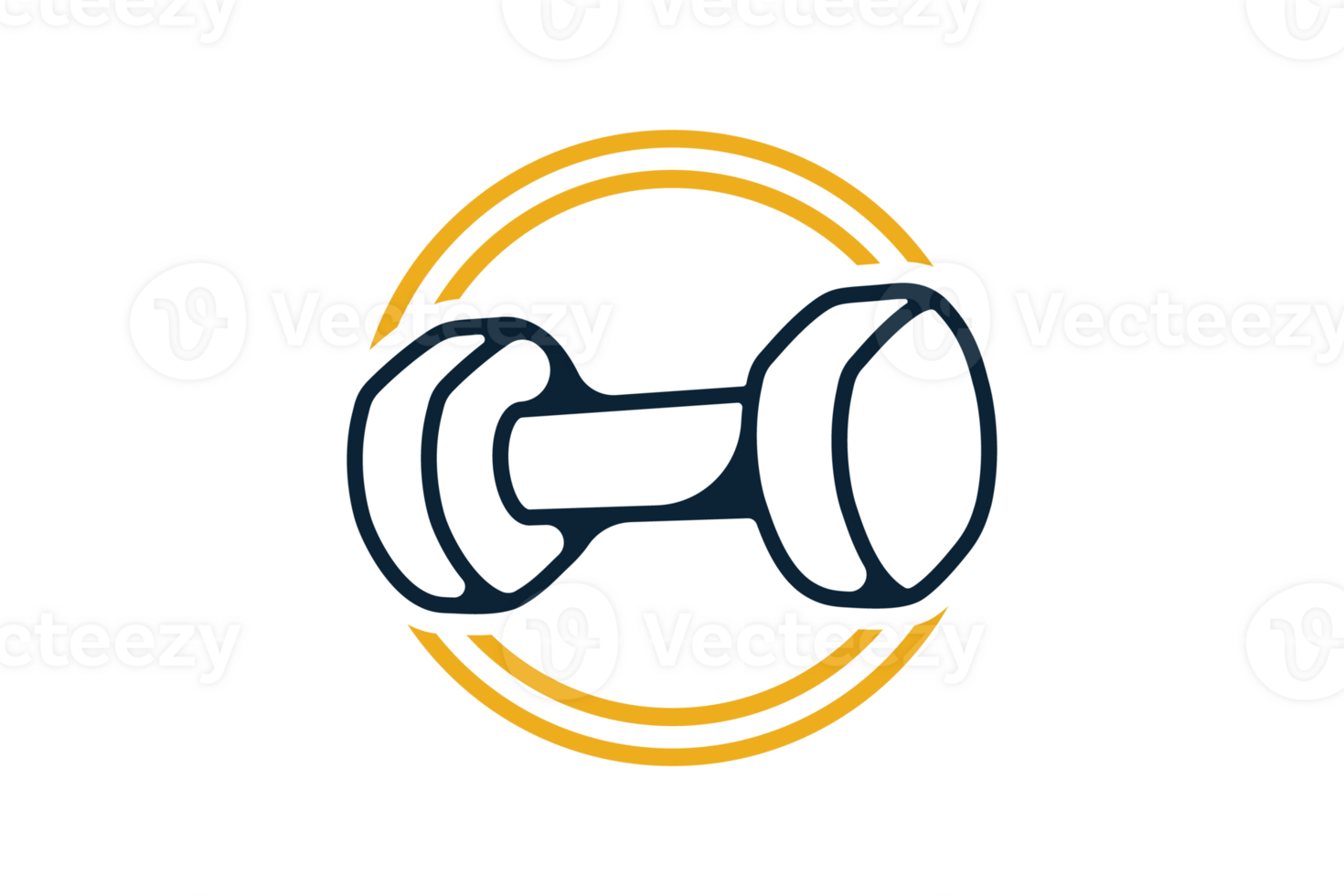 Metal gym dumbbell logo design. Gym fitness object icon concept. Body losing element logo design ...