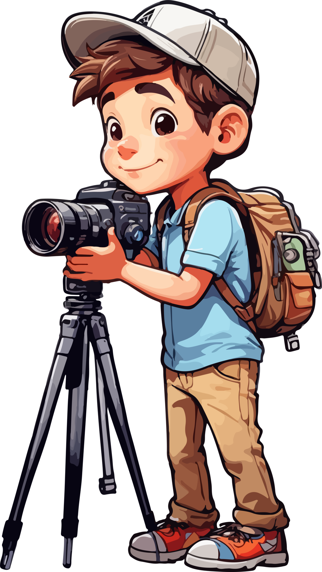 Camera Man Cartoon Clip Art AI Generative 29291241 PNG