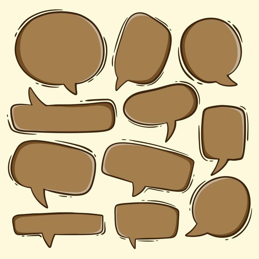 Collection Set Speech Bubbles Hand Drawn 29291797 Vector Art At Vecteezy