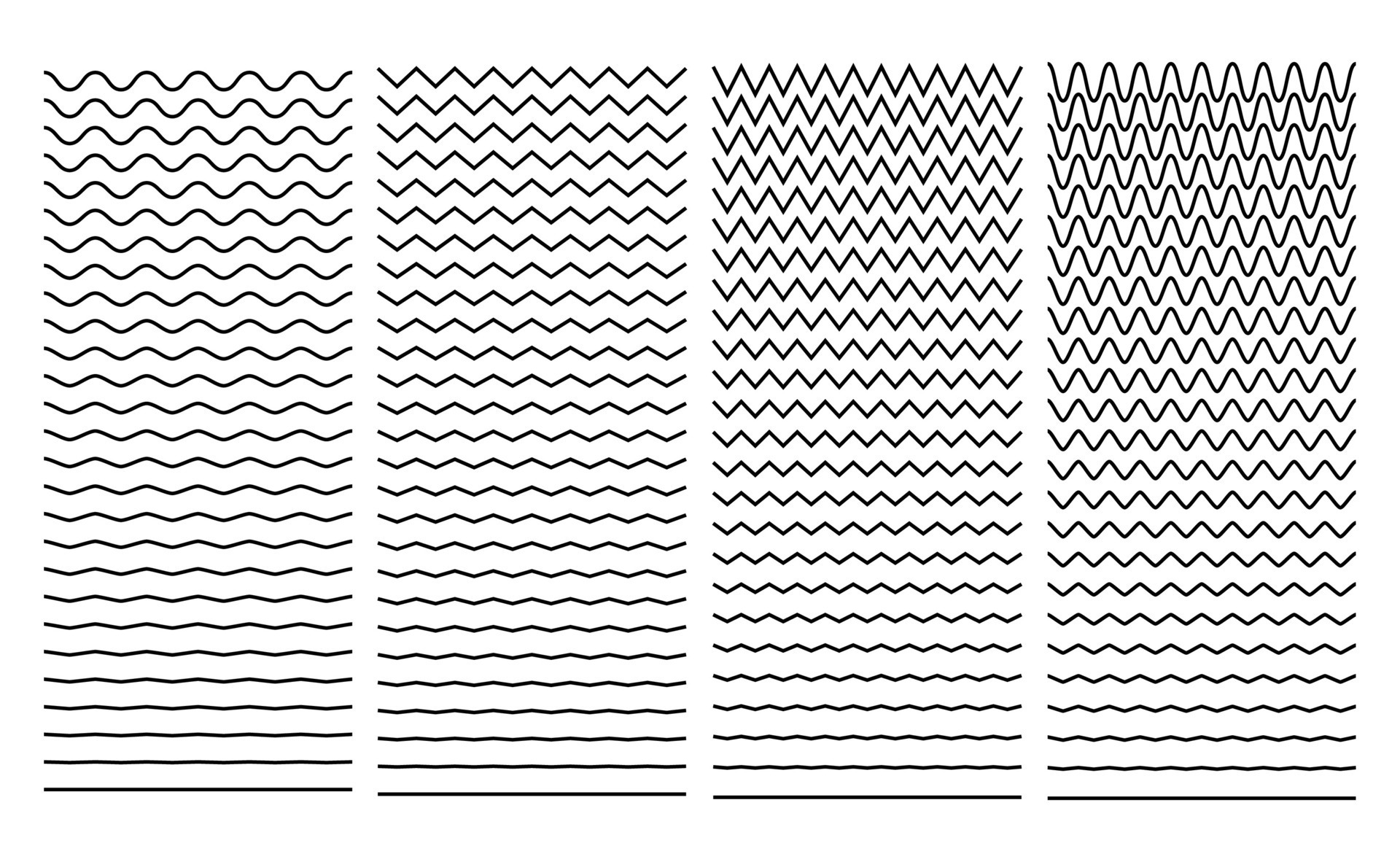 Thin Wavy Lines Seamless Pattern Repeatable Wavy Zigzag Lines Vector Pattern 29296409 Vector