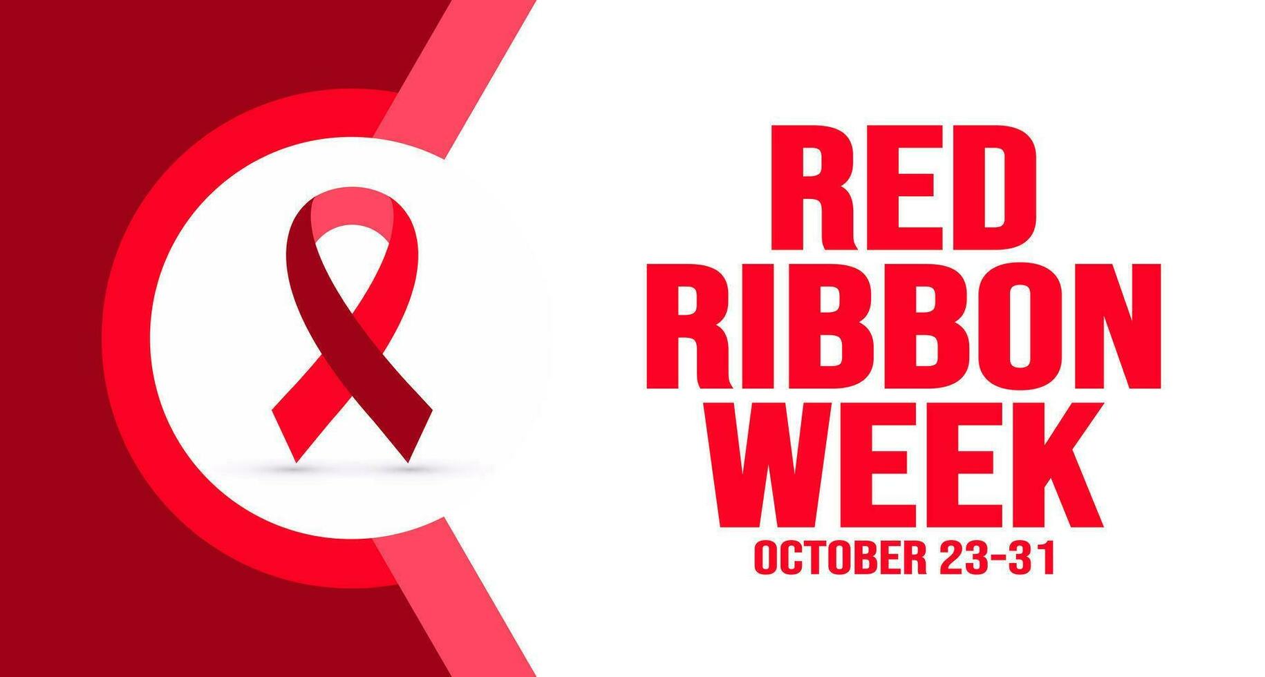 October is Red Ribbon Week background template. Holiday concept ...