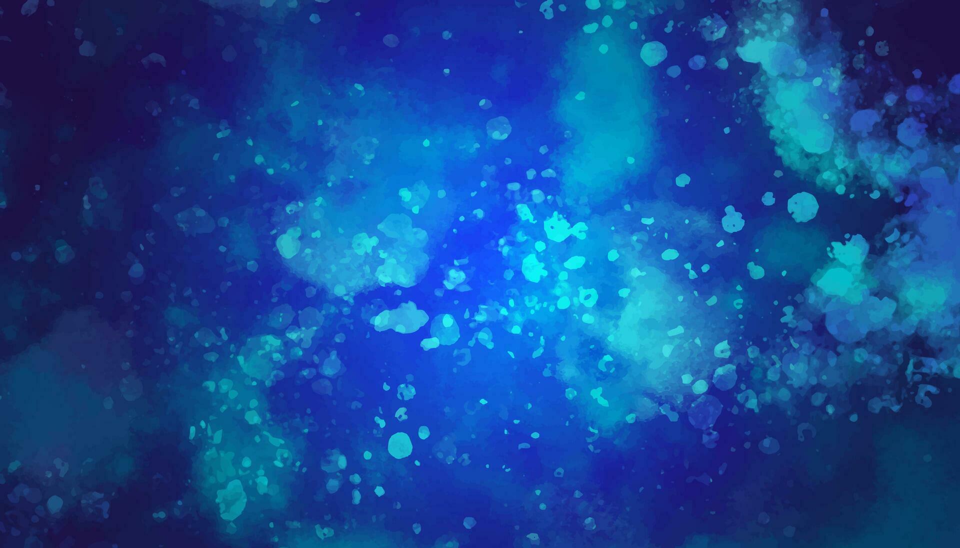 Abstract Blue Winter Watercolor Background Sky Pattern With Snow Dark