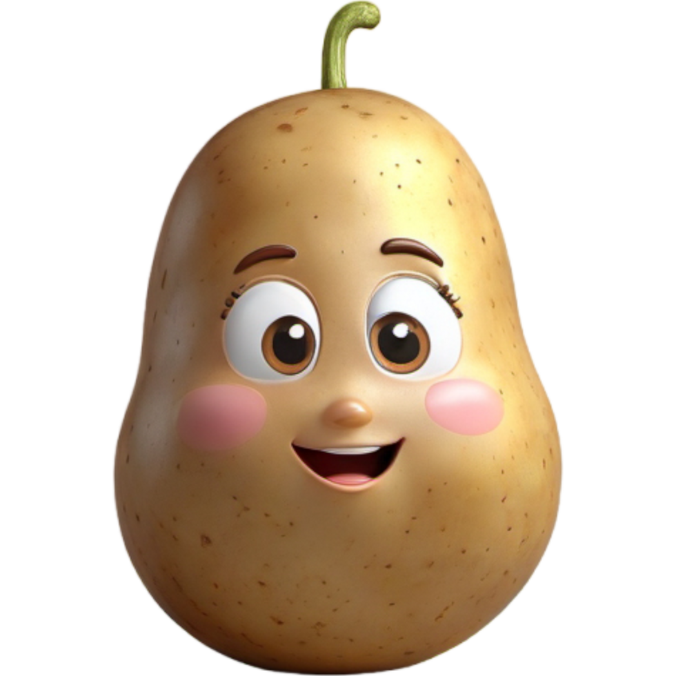 Brown Potato 3d Illustration Ai Generative 29319016 Png