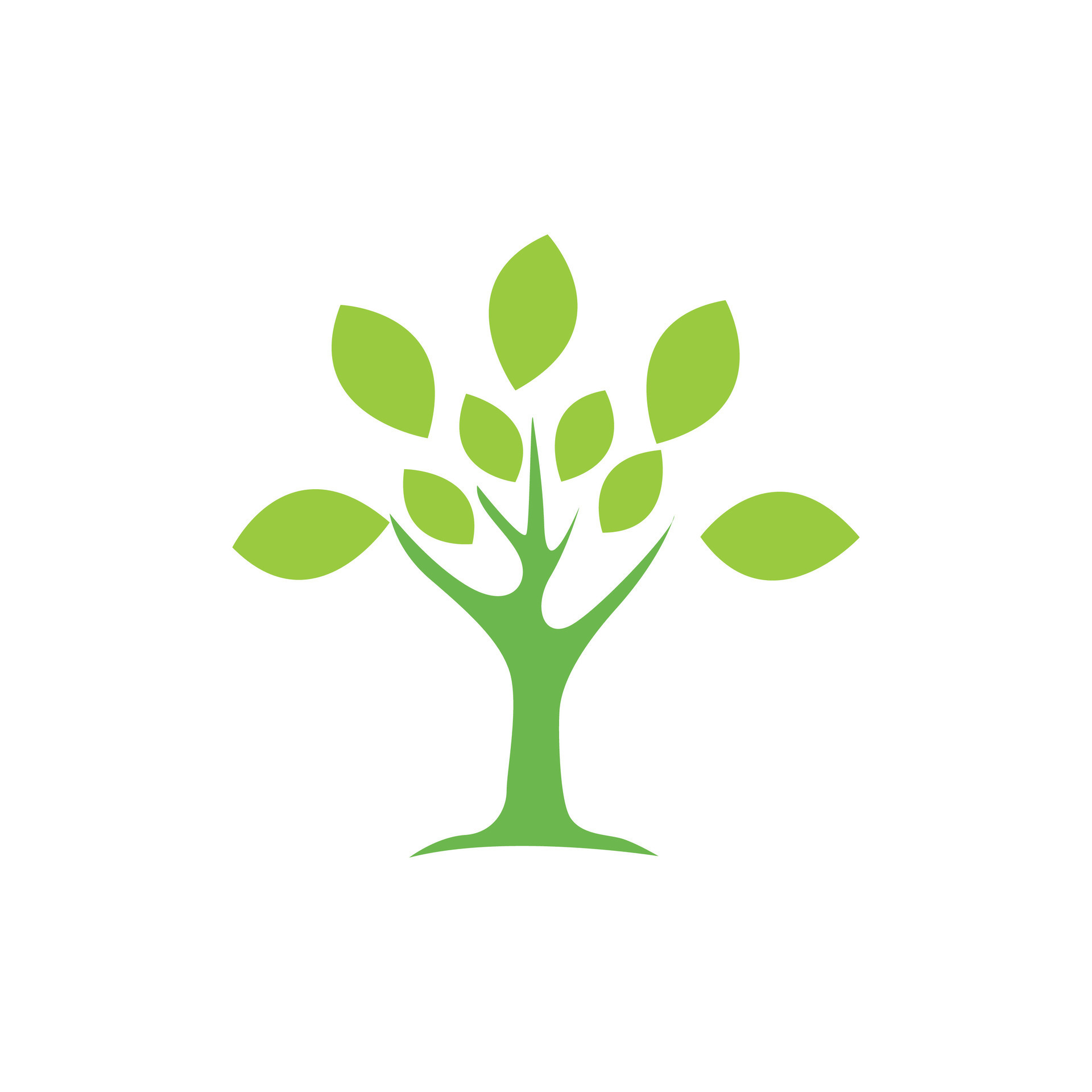 Simple modern tree with green leaves logo design 29319997 Vector Art at ...