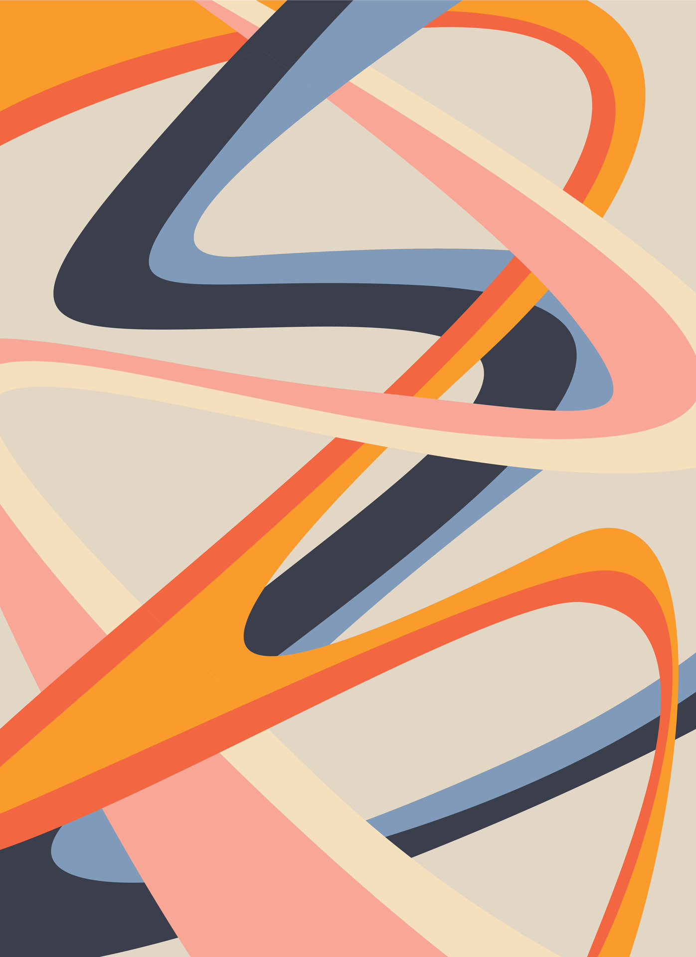 Abstract Multicolored Intersecting Lines For A Poster Or Background