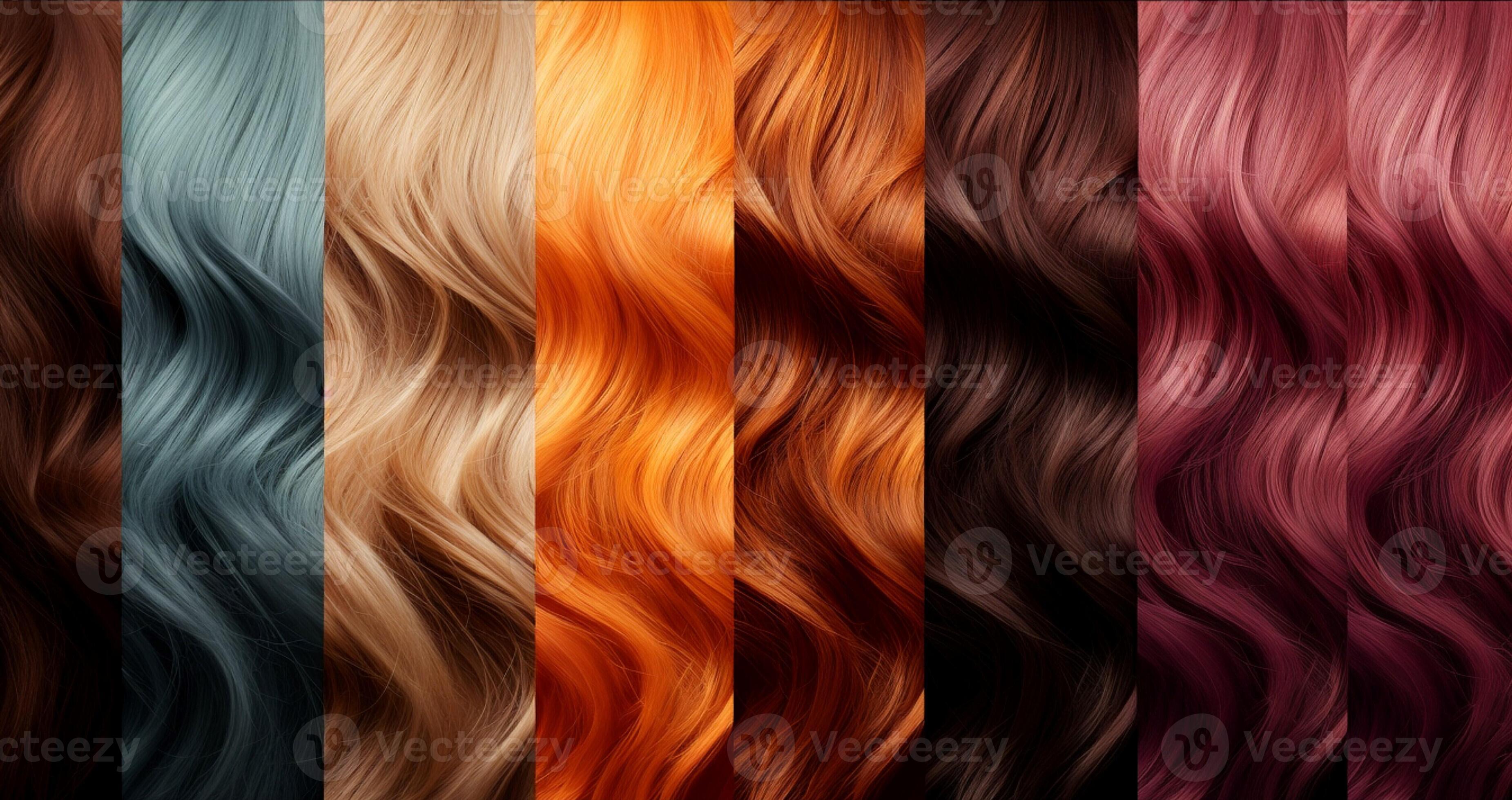 Color Spectrum Assortment Showcases Different Hair Dyeing Shades