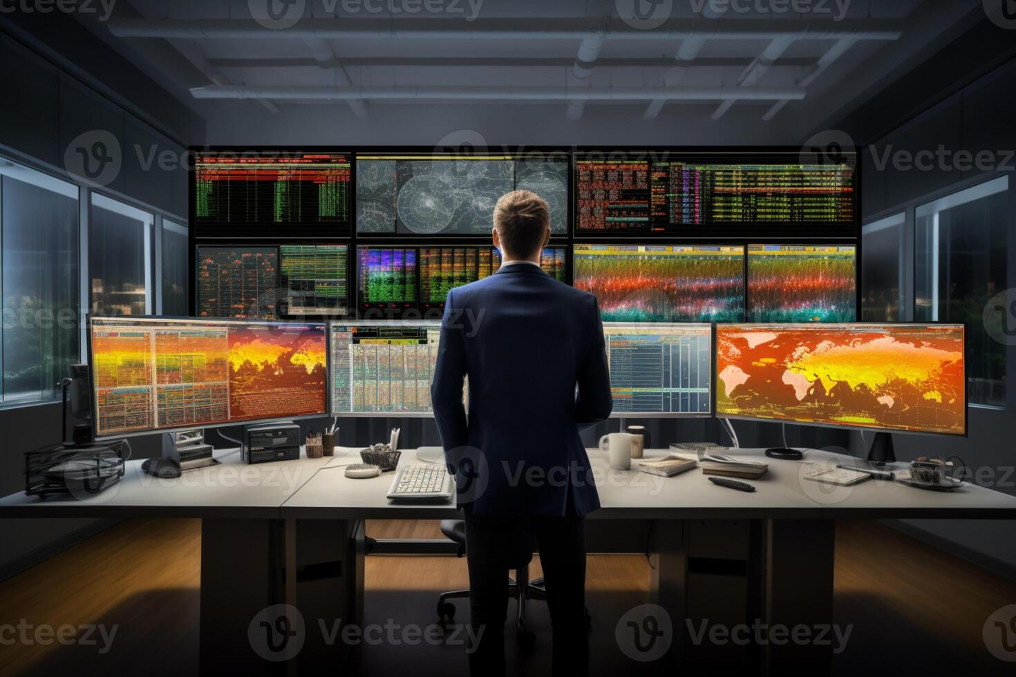 Businessman Delves Into Data Visualization To Assess And Understand Performance Metrics Ai