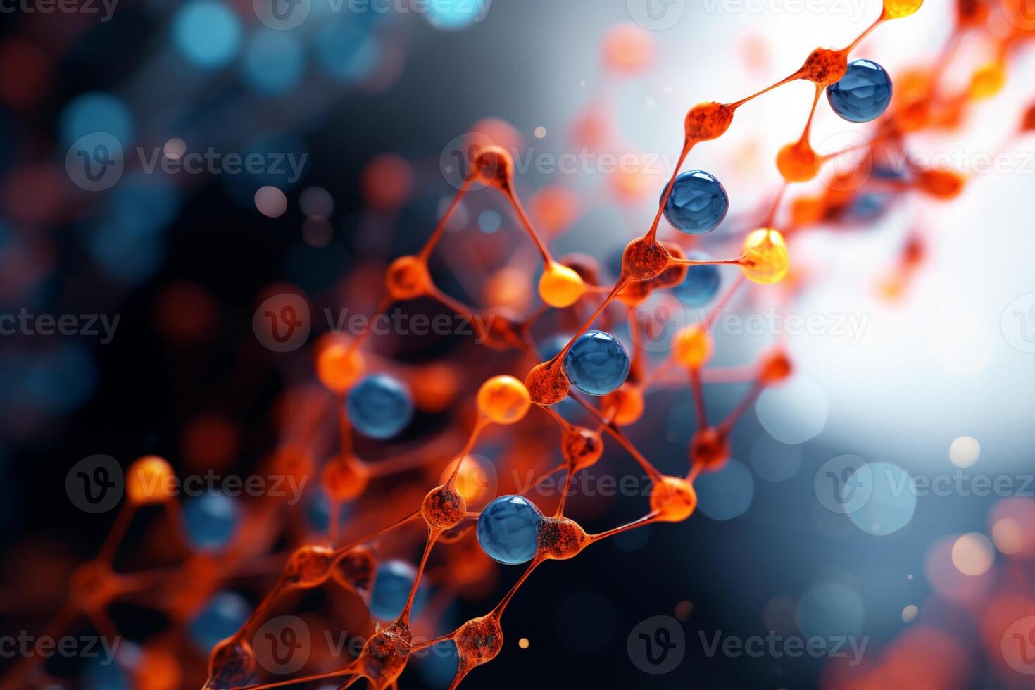 A Complex Biological Gene Structure Visualized Through 3d Rendering With Lines And Nodes Ai