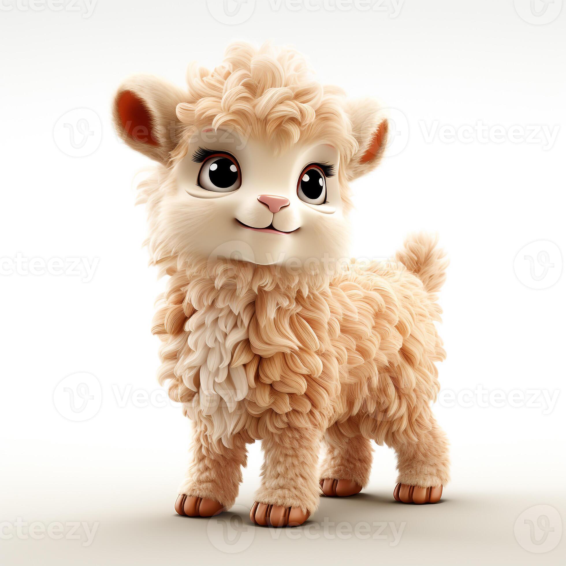 3d dibujos animados linda llama ai 29332141 Foto de stock en Vecteezy