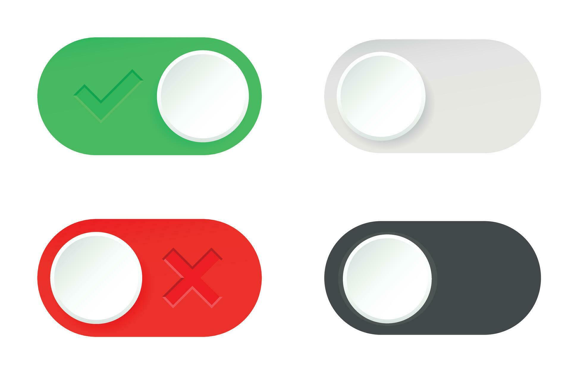 Switch Toggle Buttons Realistic Switch Toggle Buttons Set Or Tree 0748