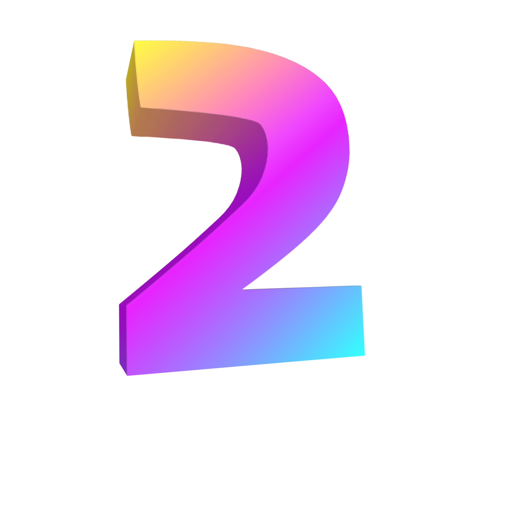 3d rendering number with colorful line 29335697 PNG