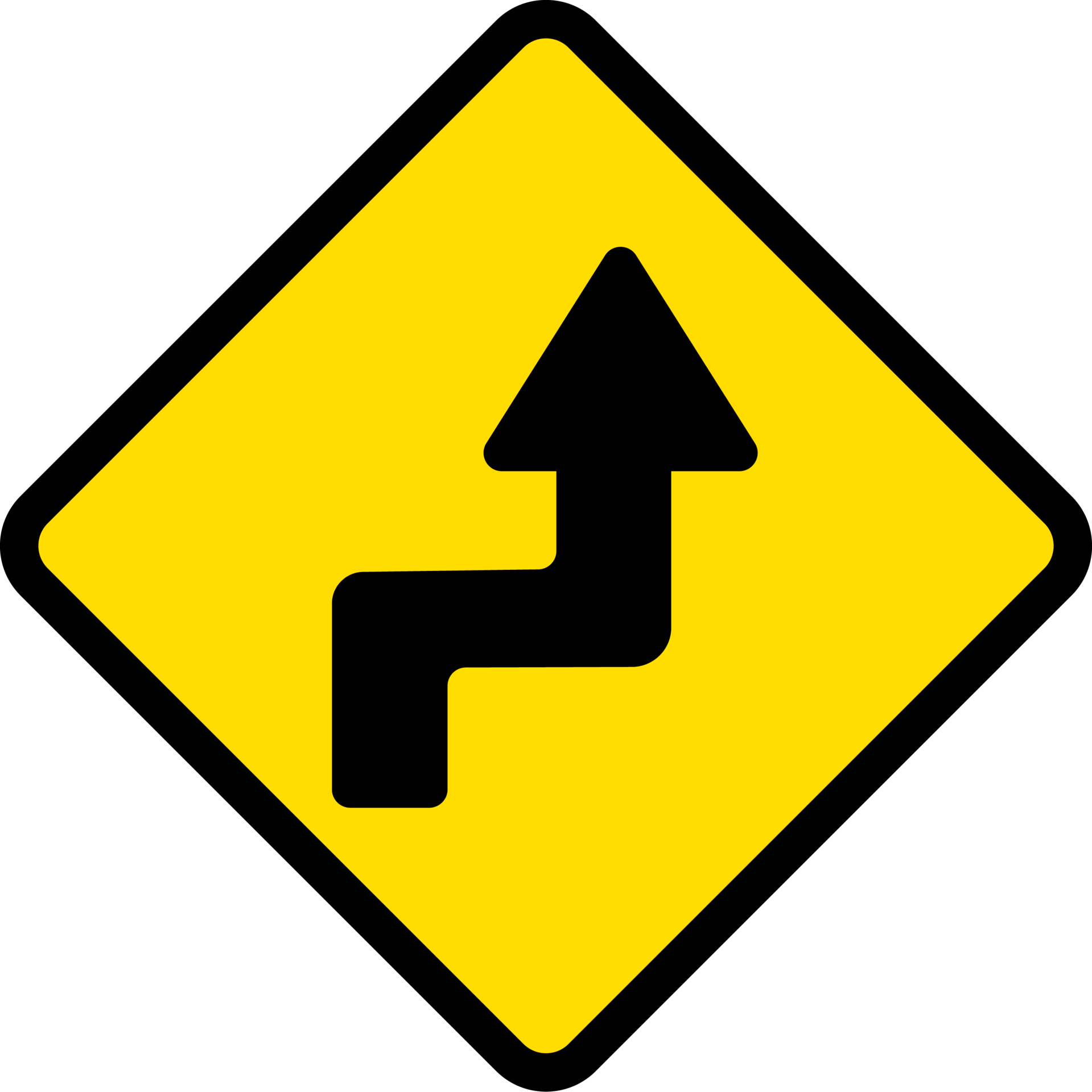 Sharp double curve, first to right, Road signs, warning signs icons ... Sharp double curve, first to right, Road signs, warning signs icons ...