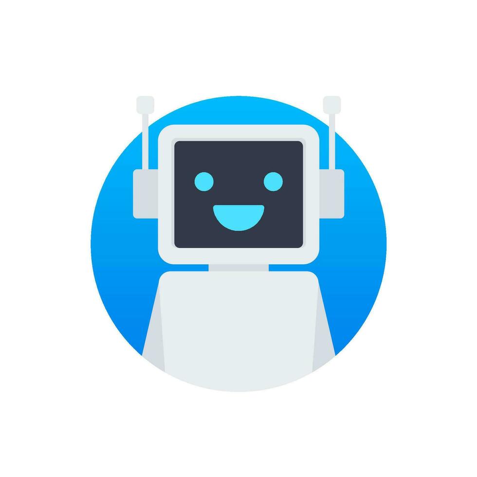 Chat Bot Using Laptop Computer Robot Virtual Assistance Of Website Or