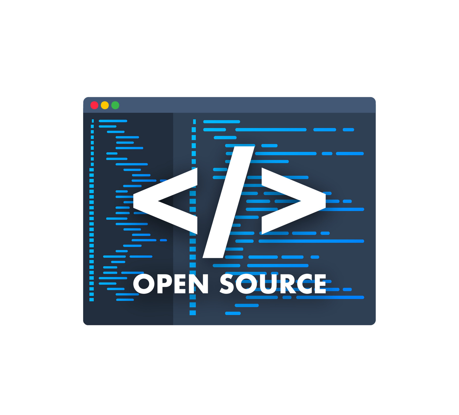 Software development and digital technology concept. Open source. 4k ...