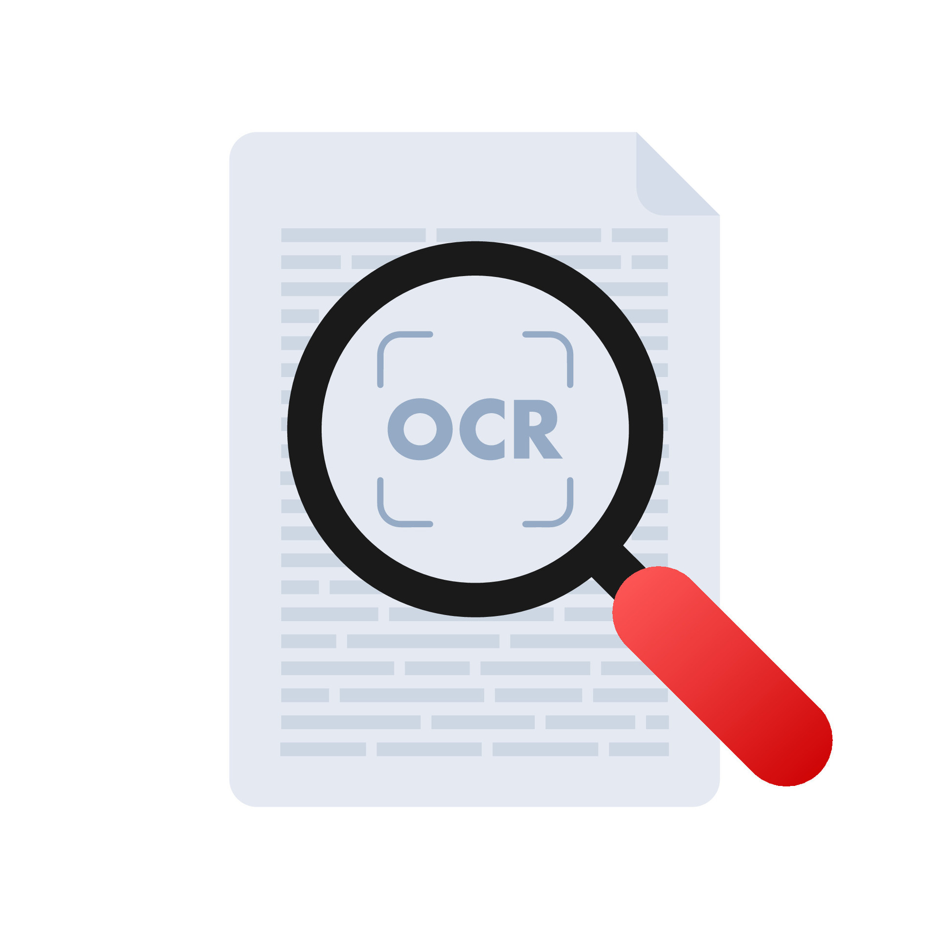 Ocr Optical Character Recognition Document Scan Process Of Recognizing Document Vector