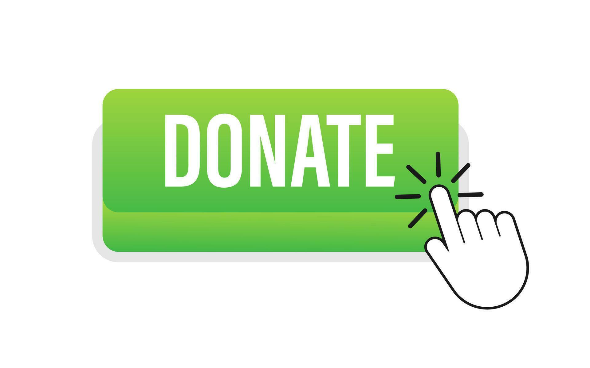 Donate with cursor button. Internet icon. Pointer click icon. Motion graphics 4k 29340345 Vector ...