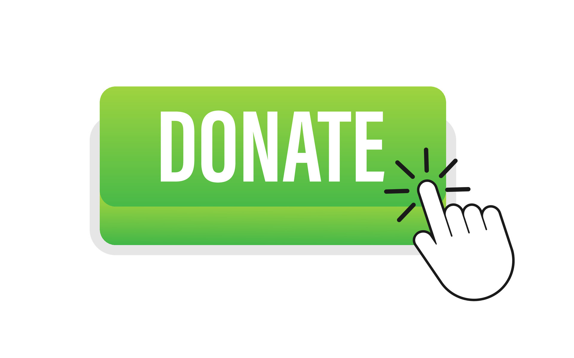 Donate with cursor button. Internet icon. Pointer click icon. Motion graphics 4k 29340345 Vector ...