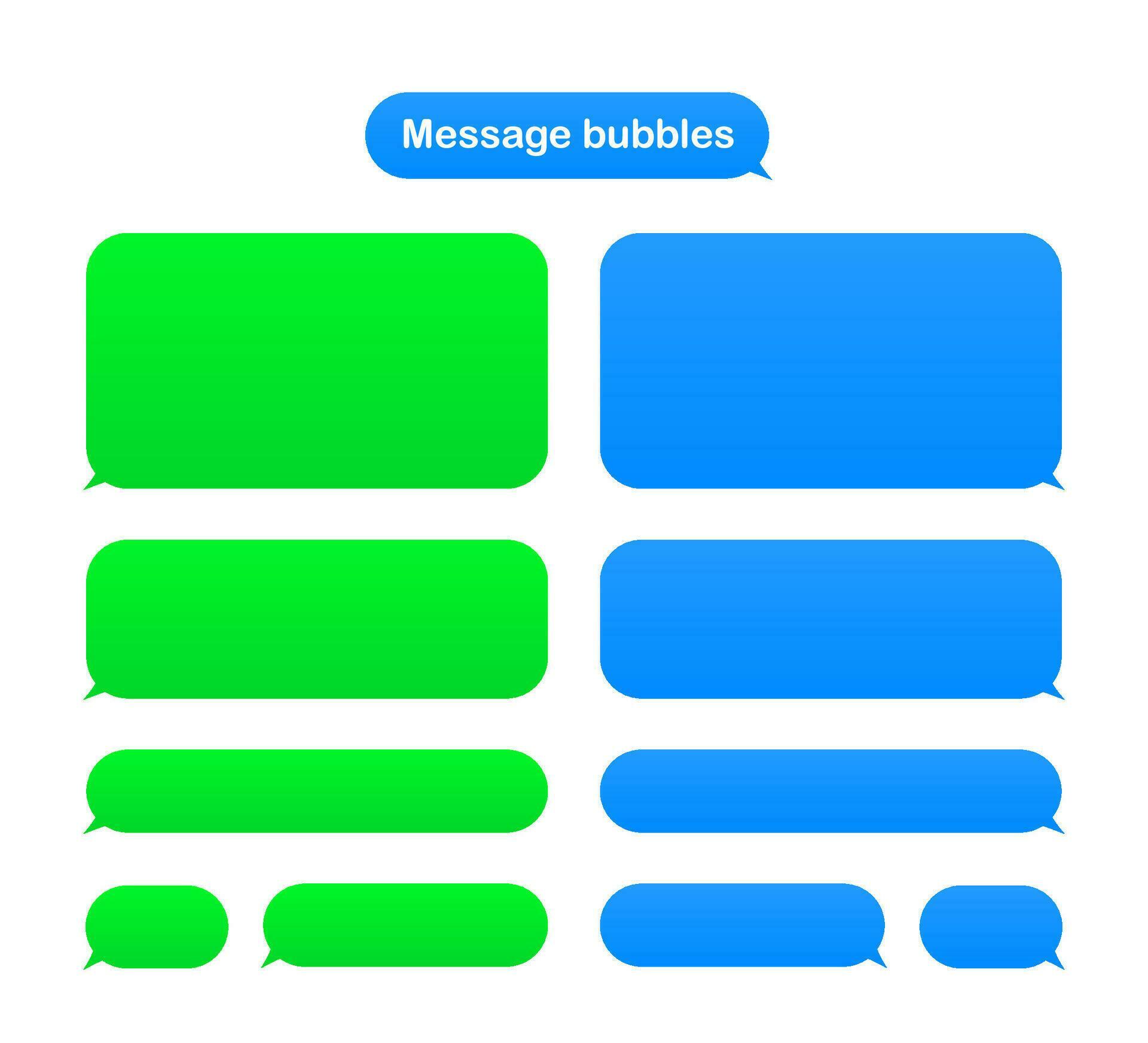 Message bubbles design template for messenger chat. Vector stock ...