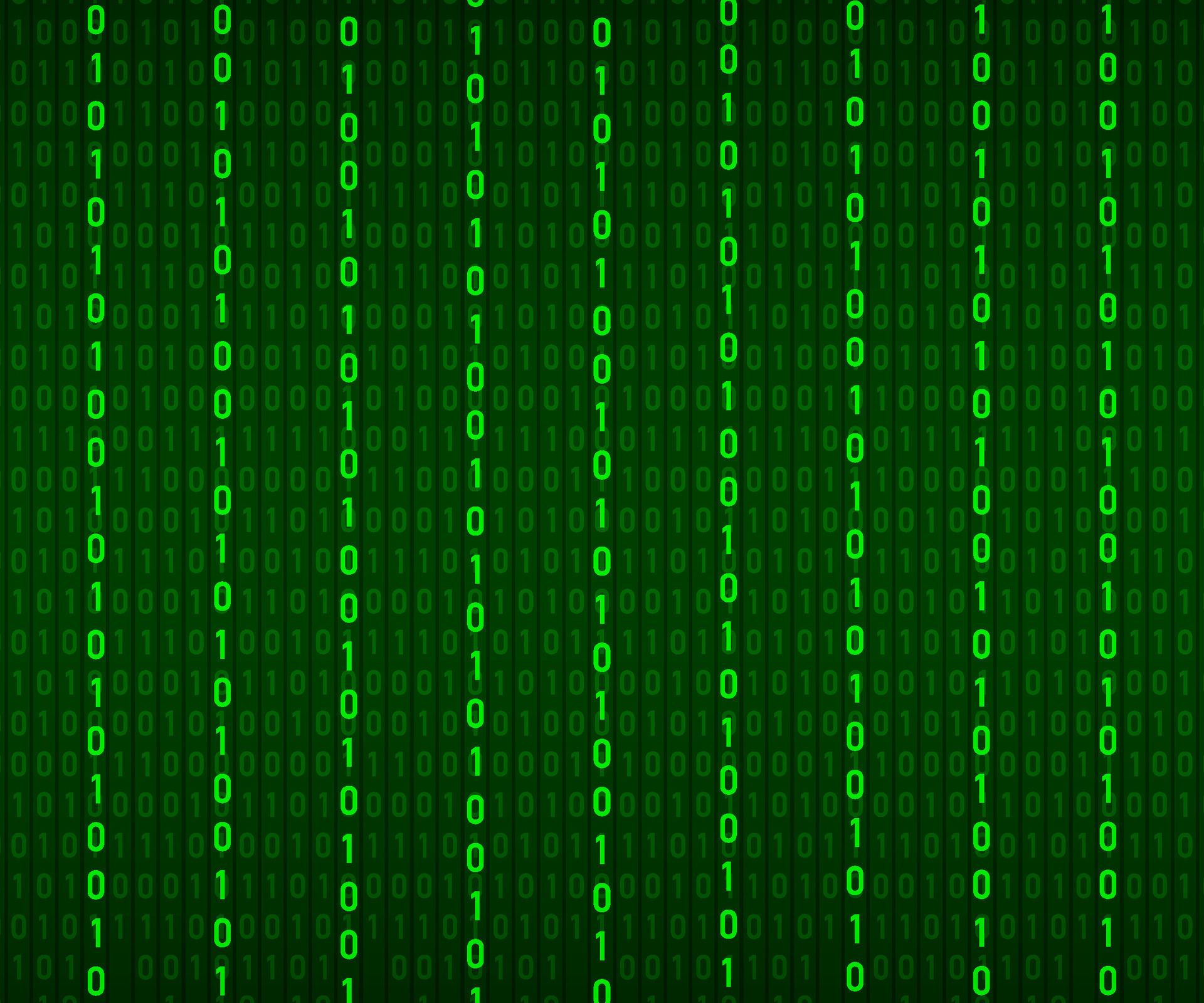 Background in a matrix style. Falling random numbers. Green is dominant ...