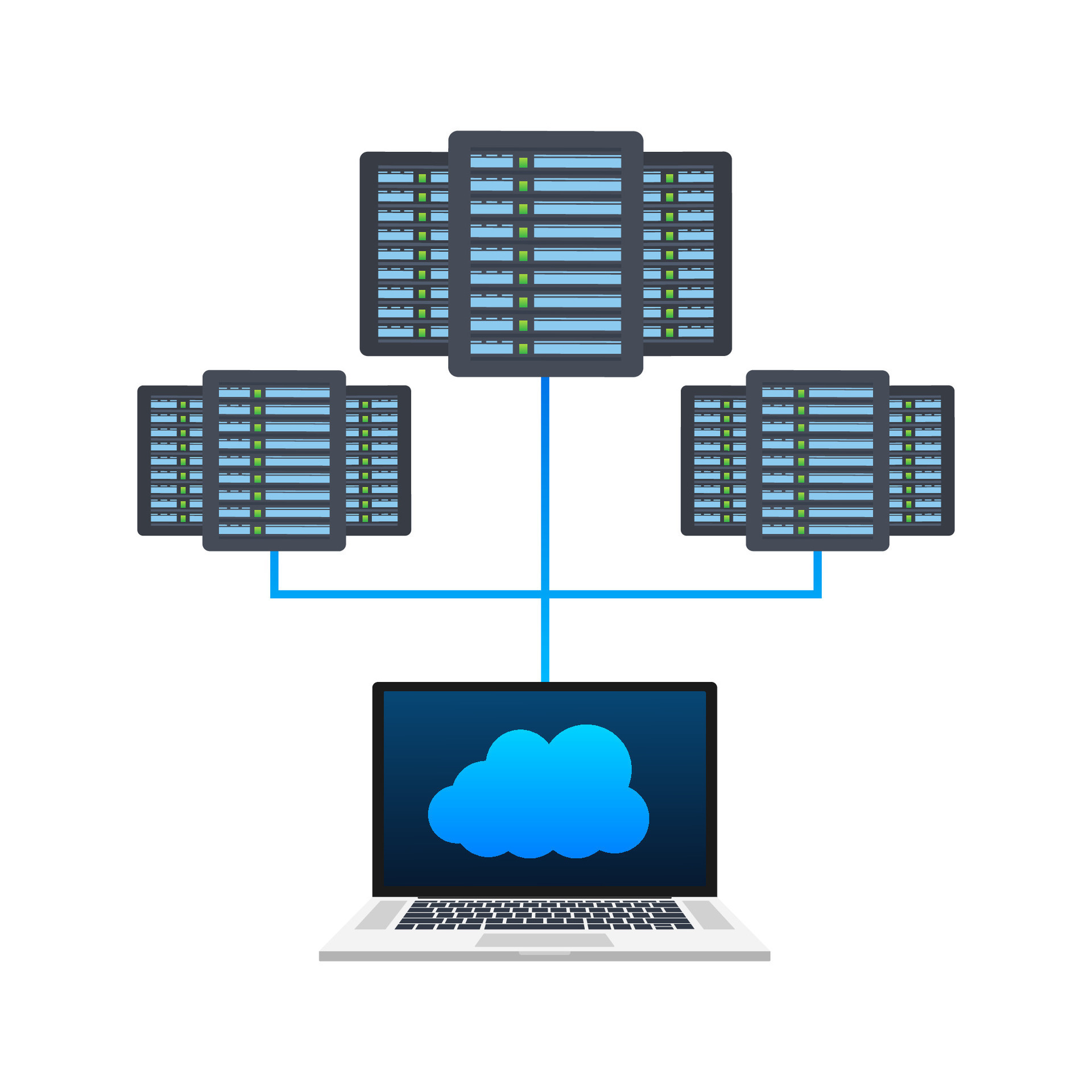 Distributed Database Data Storage Server Vector Stock Illustration