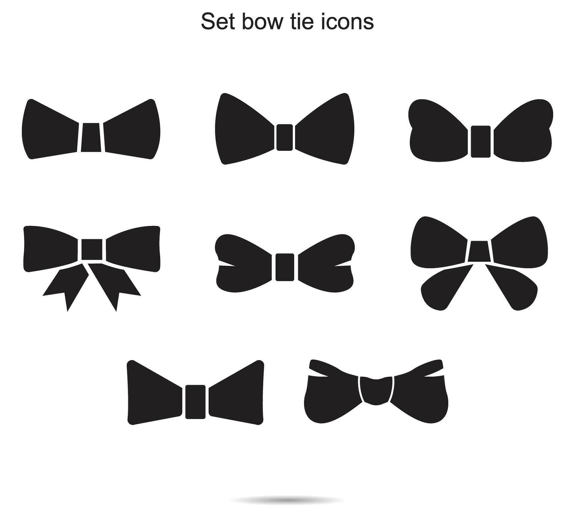 Set bow tie icons, Vector illustration 29341549 Vector Art at Vecteezy