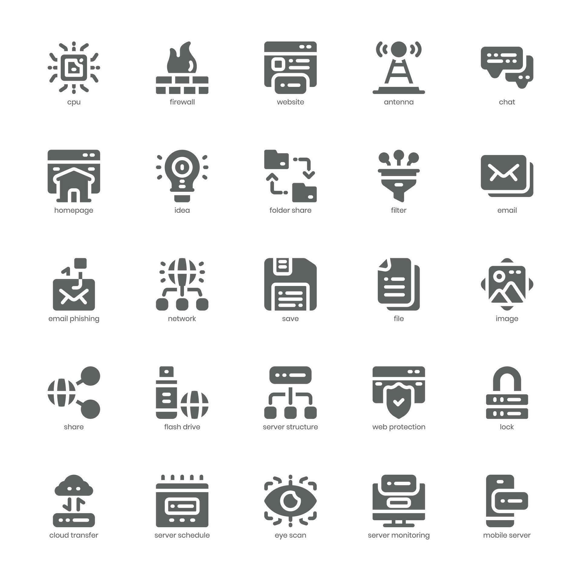 Data Center icon pack for your website, mobile, presentation, and logo ...