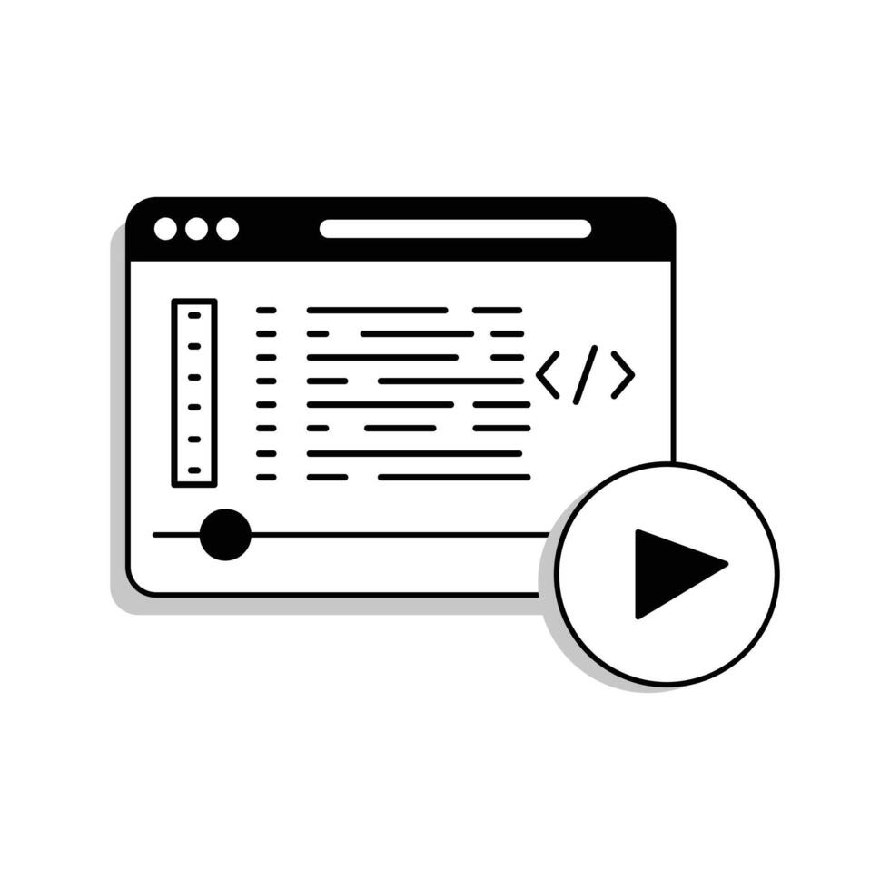 codificación tutorial ilustración, programación tutorial gráficos, código aprendizaje ...