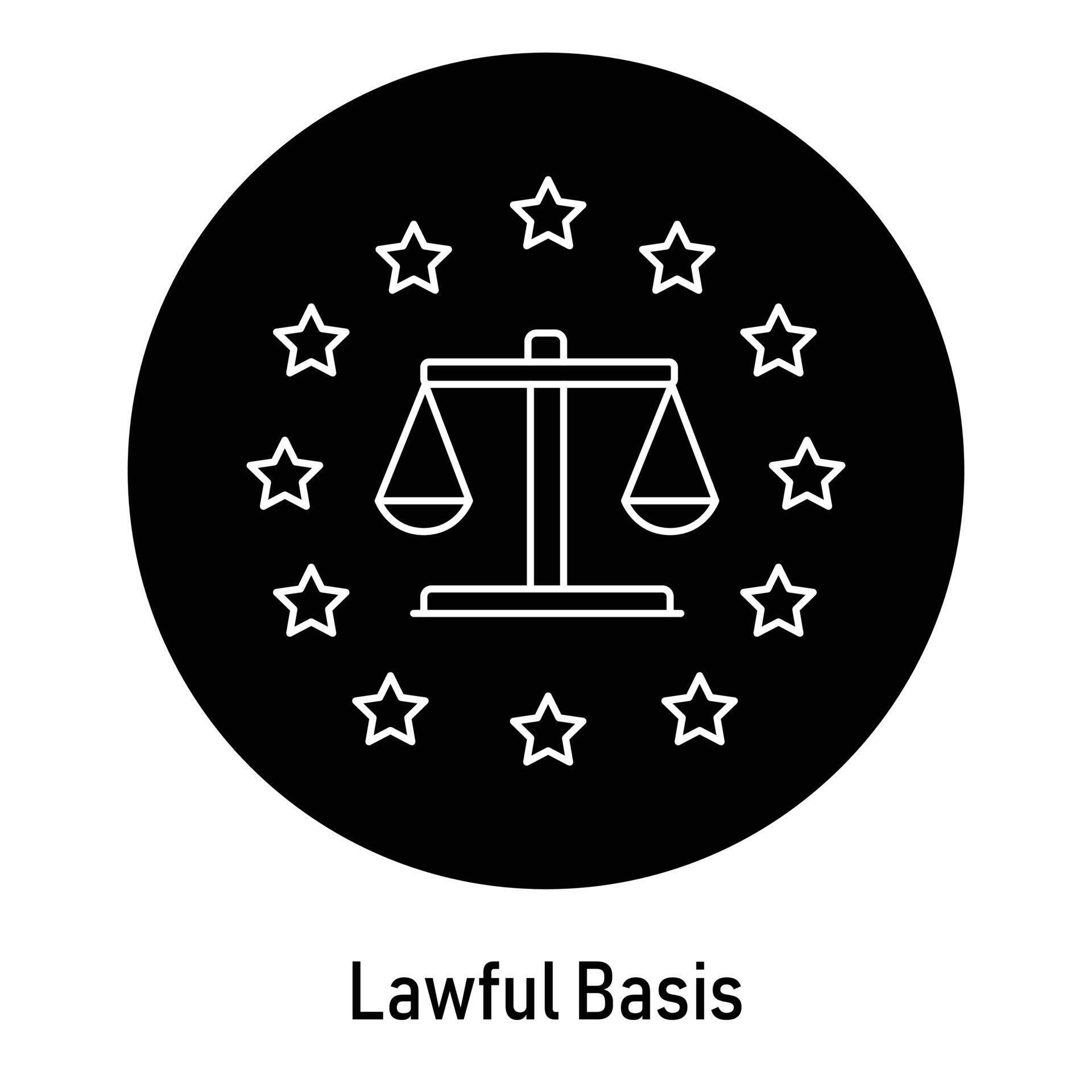 Lawful, Fair and Transparent Processing GDPR Icon. Ethical Data Handling. GDPR data processing ...