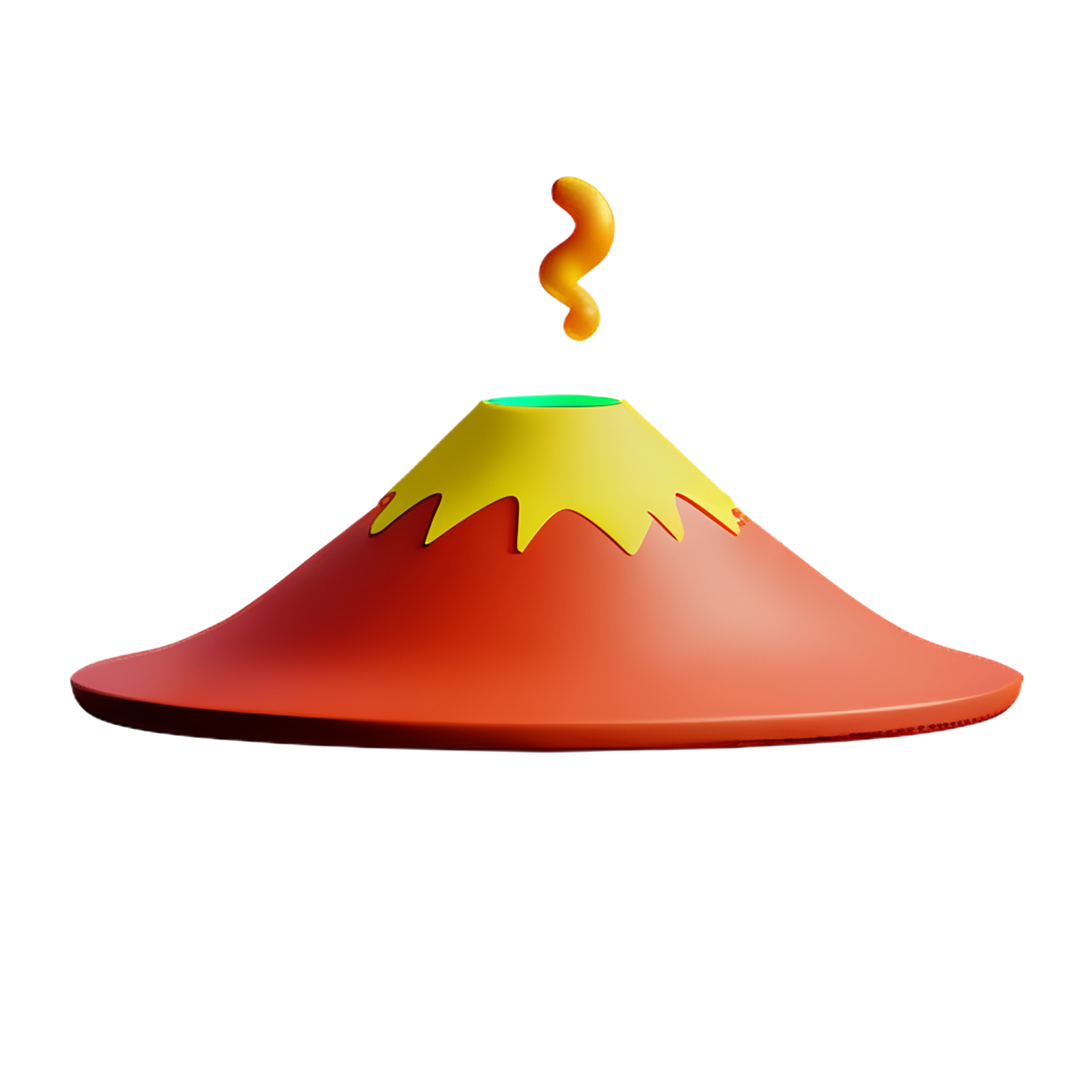 volcano 3d rendering icon illustration 29351960 PNG