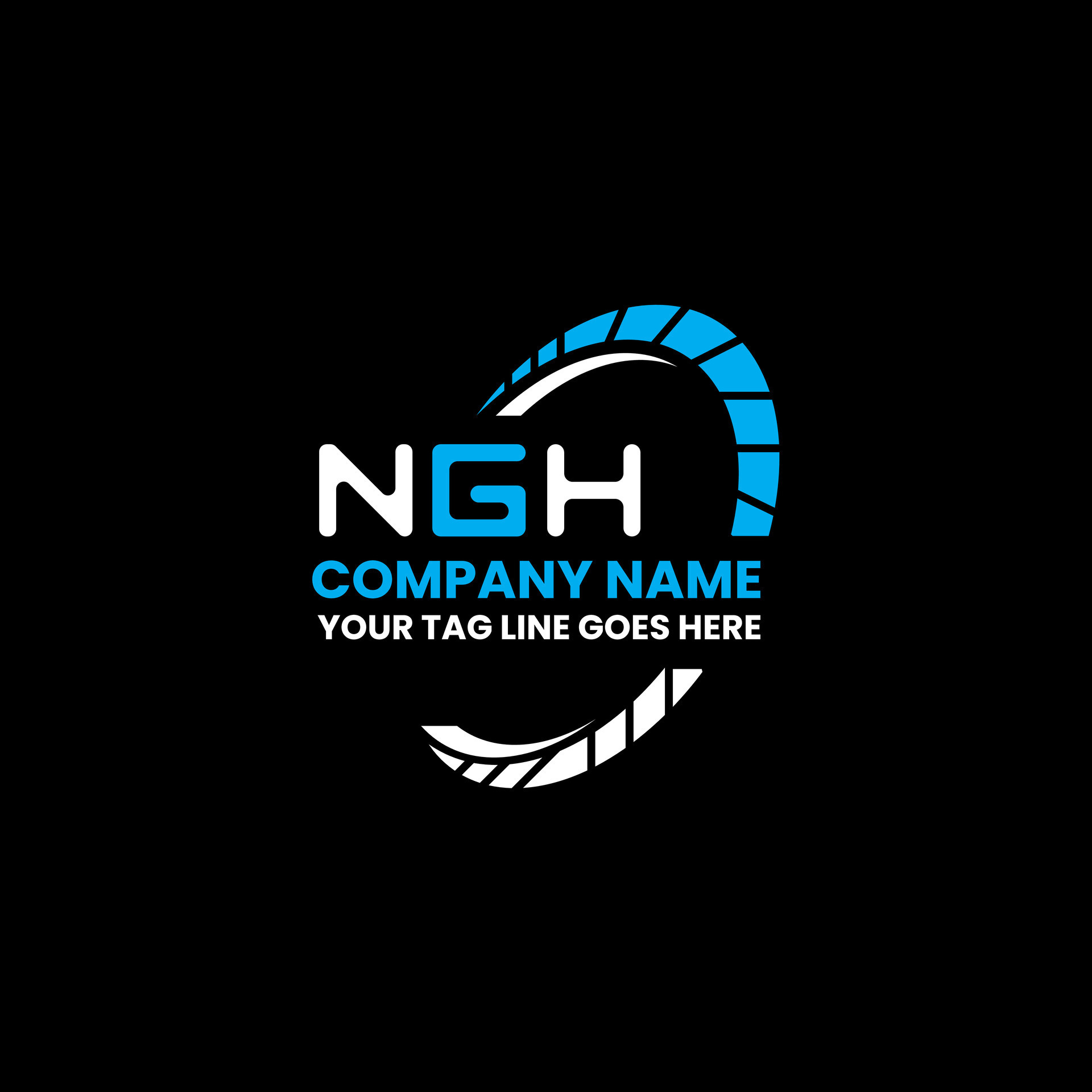 NGH letter logo vector design, NGH simple and modern logo. NGH luxurious alphabet design ...