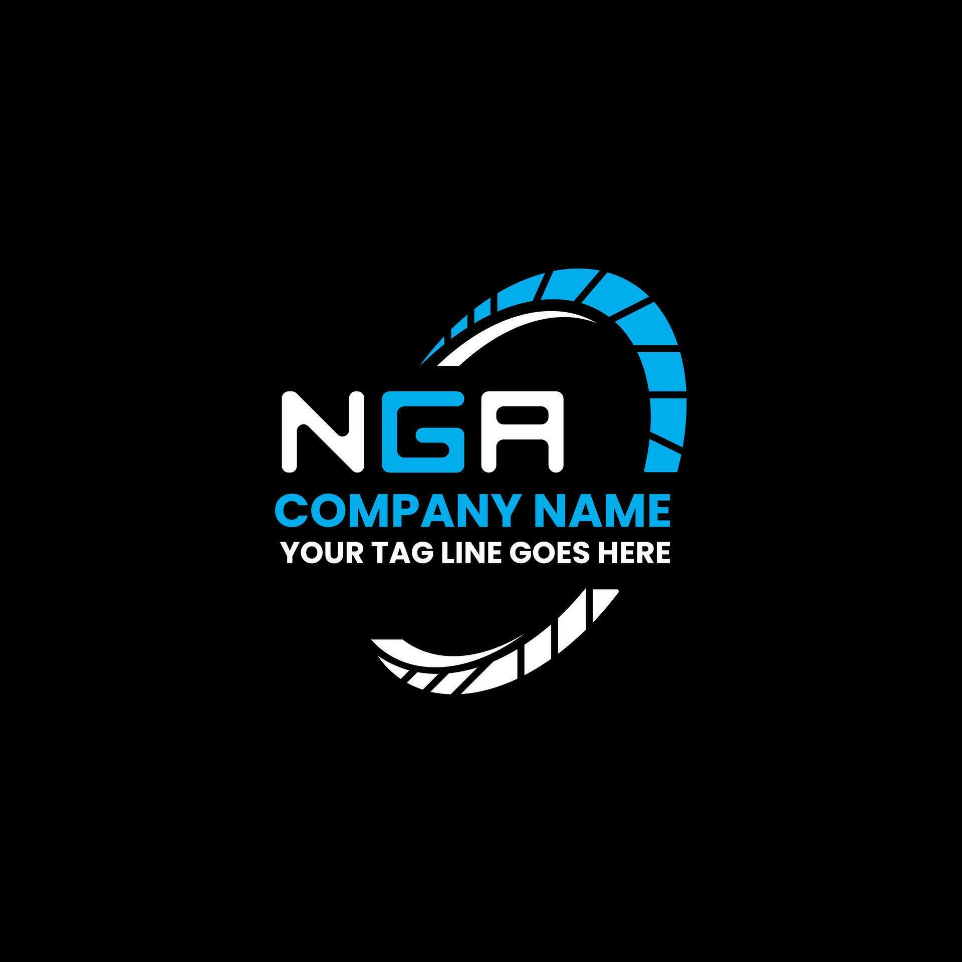 NGA letter logo vector design, NGA simple and modern logo. NGA luxurious alphabet design ...