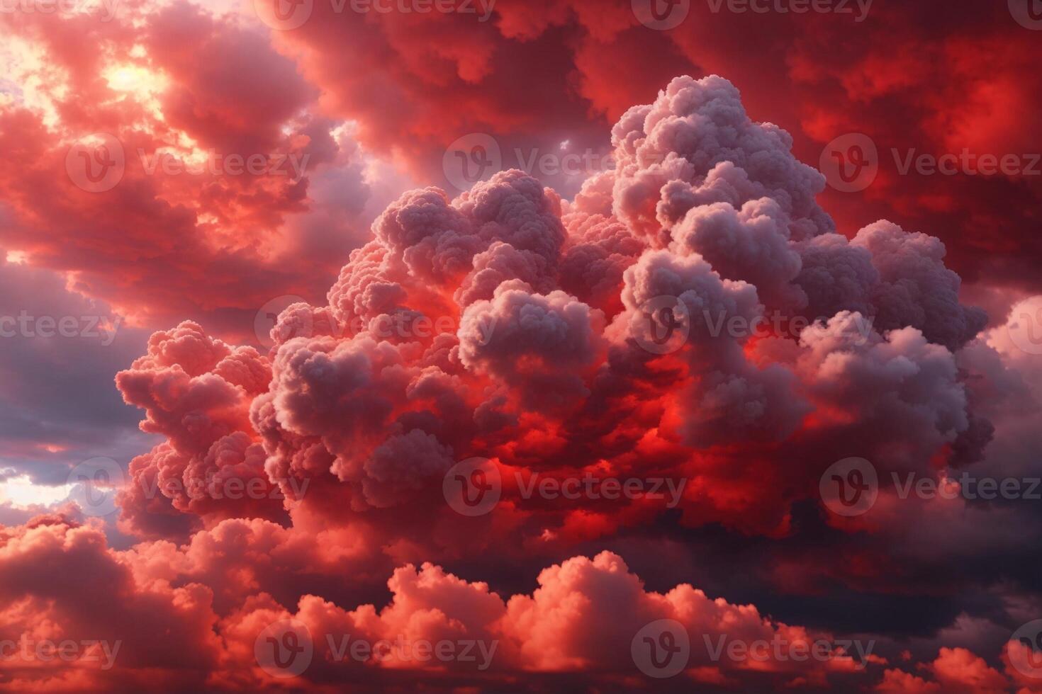 Red Clouds Background, Clouds Background, Generative Ai 29367076 Stock ...