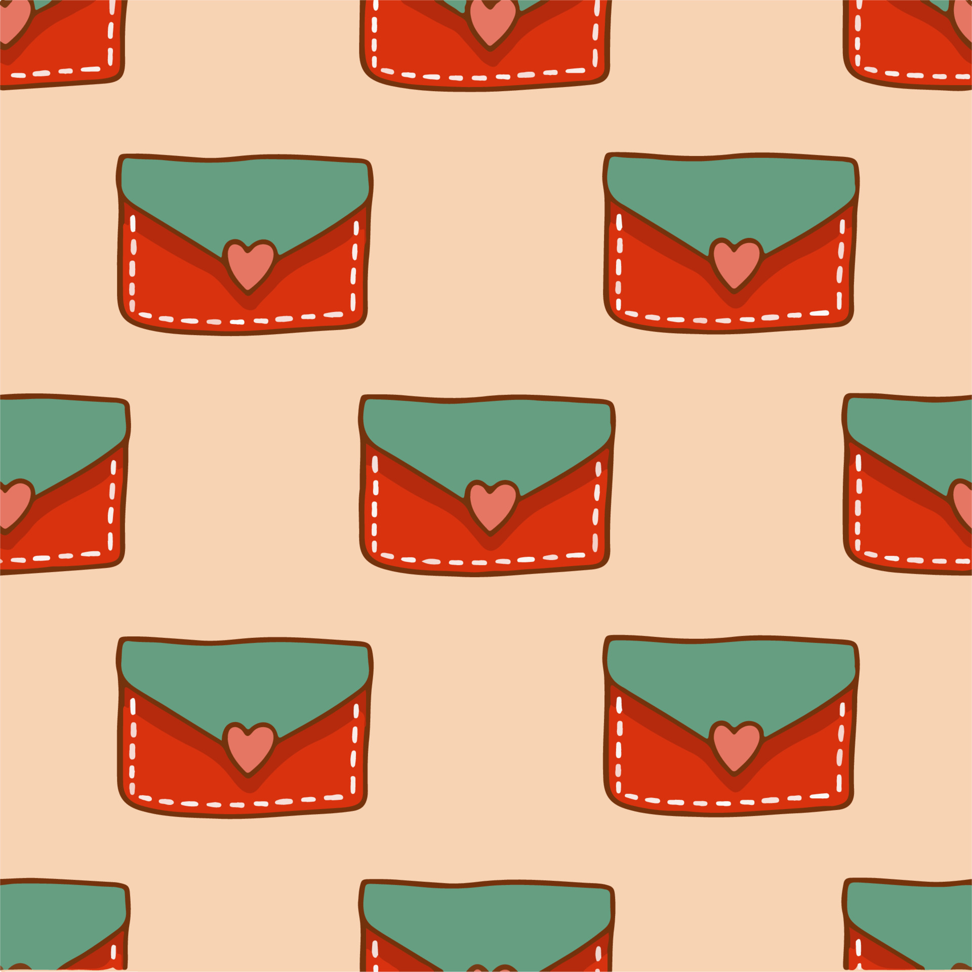Christmas Love Letter Envelope Pattern Background Social Media Post Christmas Decoration