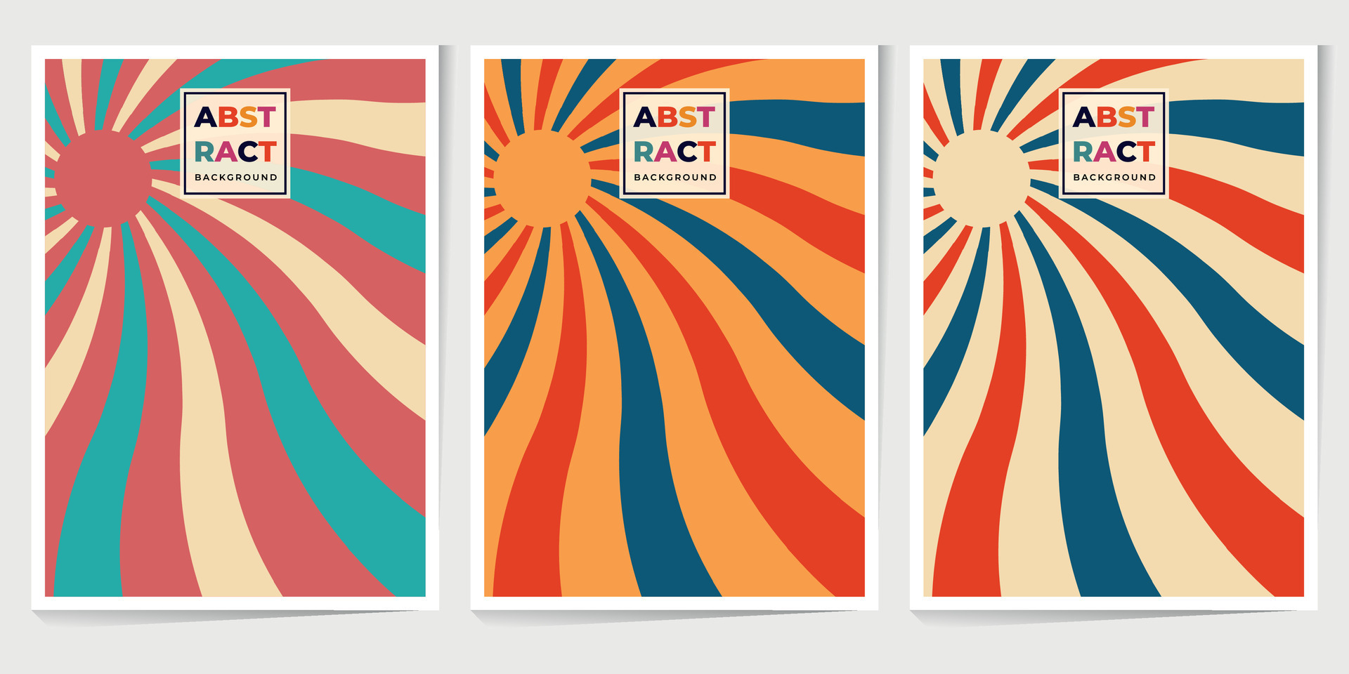 Abstract groovy seamless pattern. Sunburst, swirl, geometric, waves ...