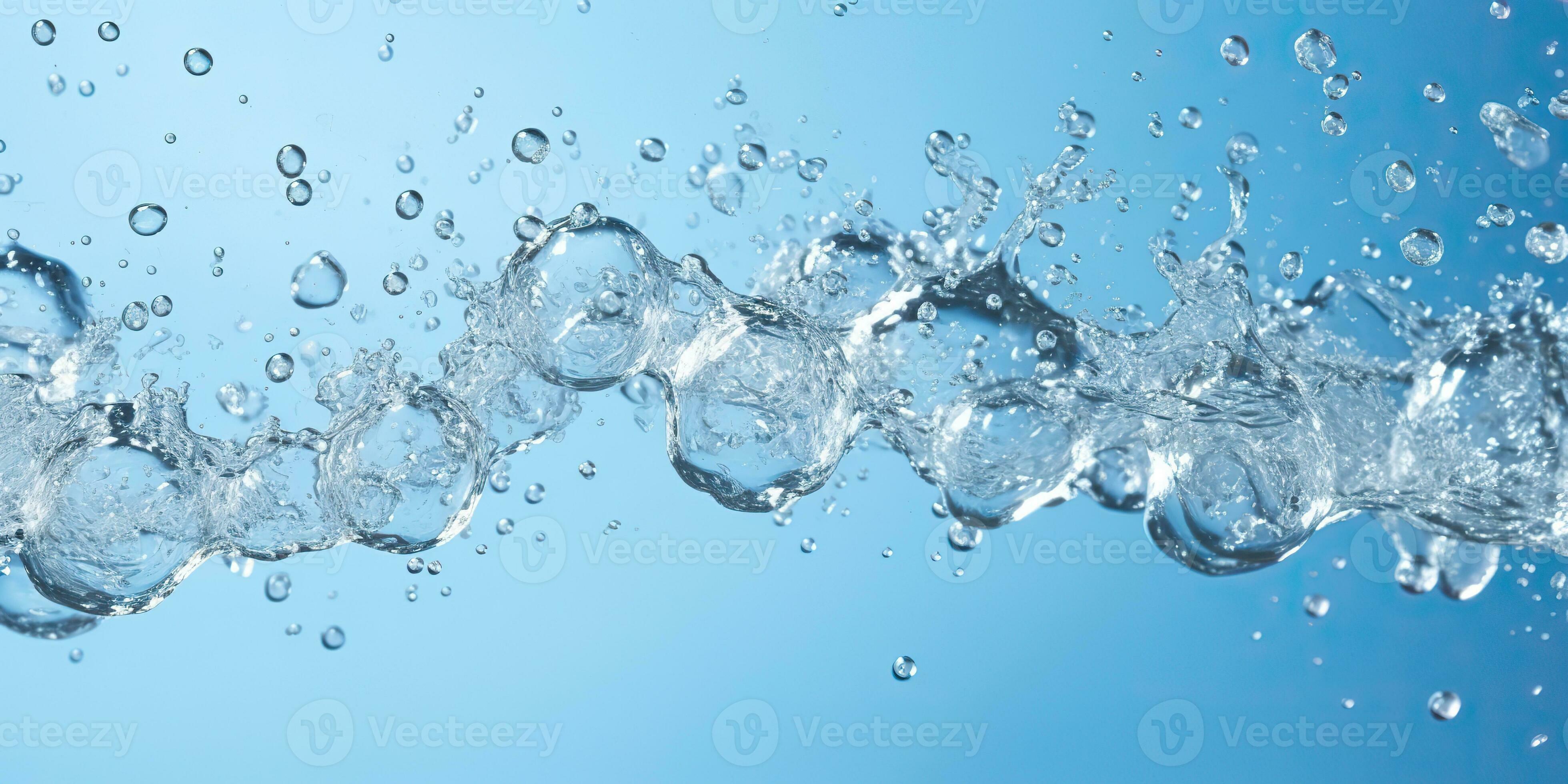 AI Generated. AI Generative. Fresh water splash drop bubble clean sea ocean background ...