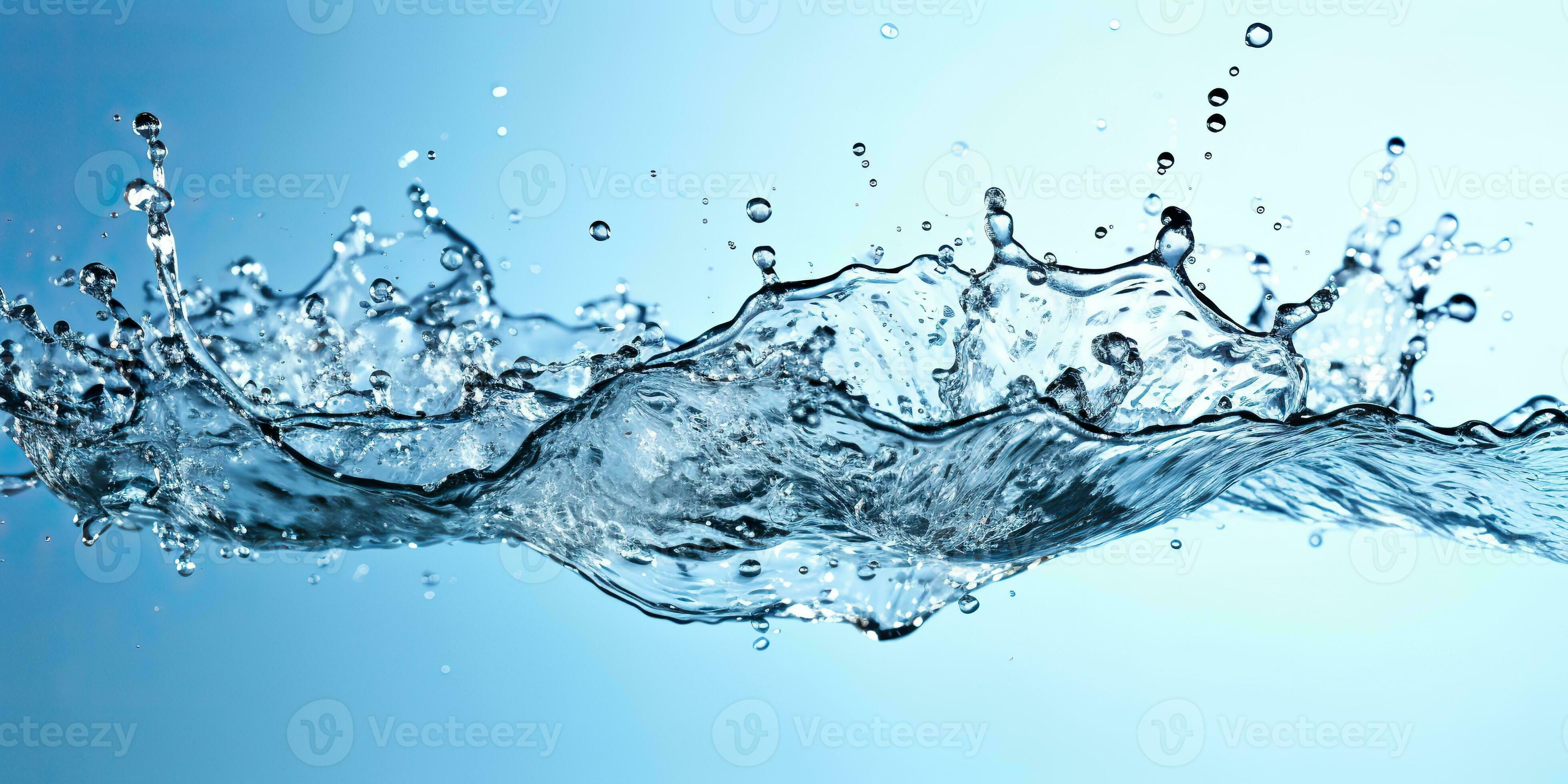 AI Generated. AI Generative. Fresh water splash drop bubble clean sea ocean background ...