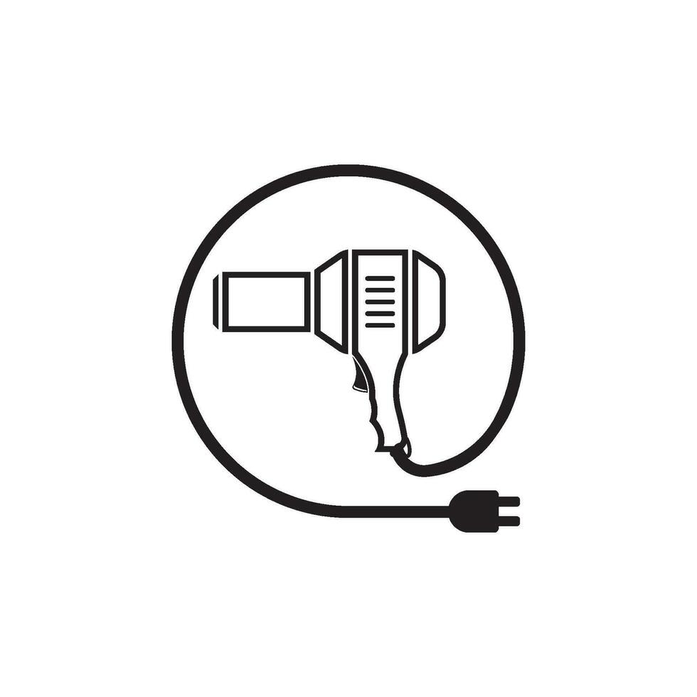 Hairdryer Icon Hair Dryer Black Vector Icon Isolated 29383453 Vector