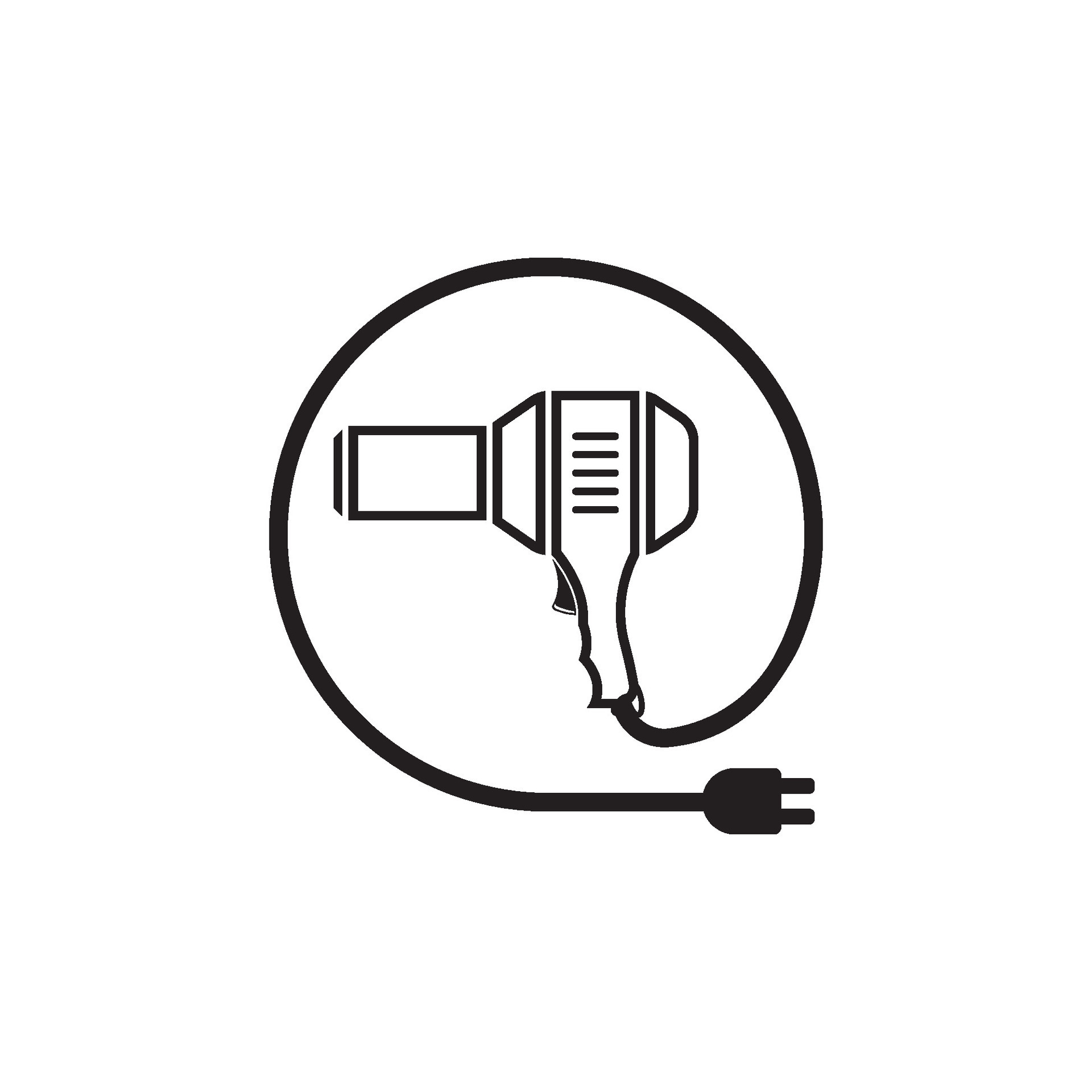Hairdryer Icon Hair Dryer Black Vector Icon Isolated 29383453 Vector