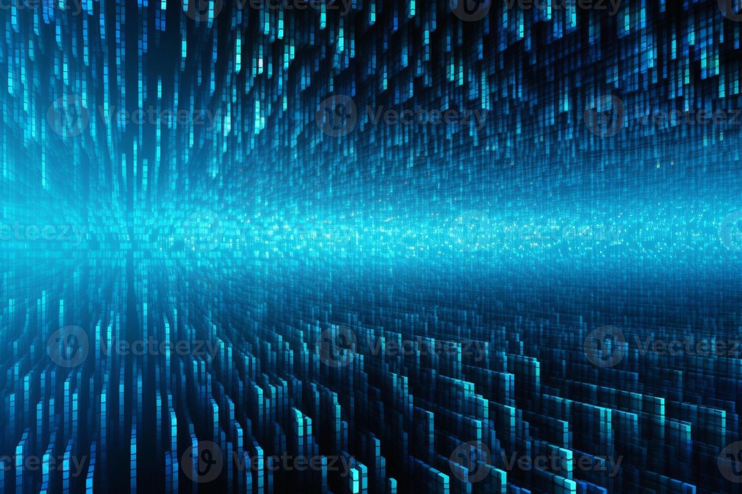 AI Generative blue abstract background with binary codes background ...