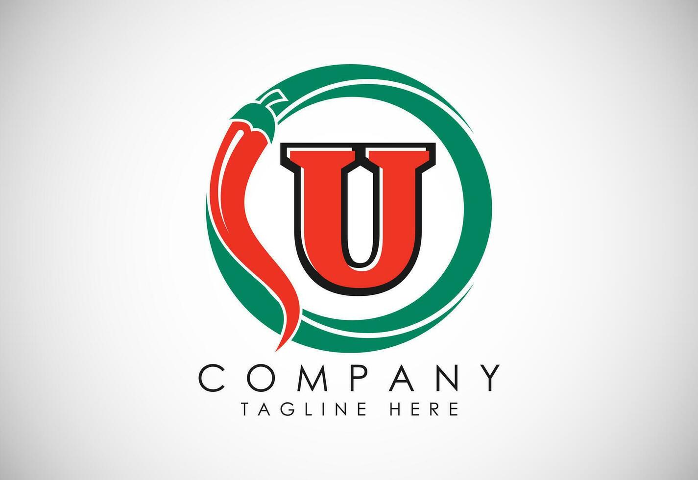 Inglés alfabeto tu con rojo chile logo diseño. gráfico alfabeto símbolo para corporativo negocio ...