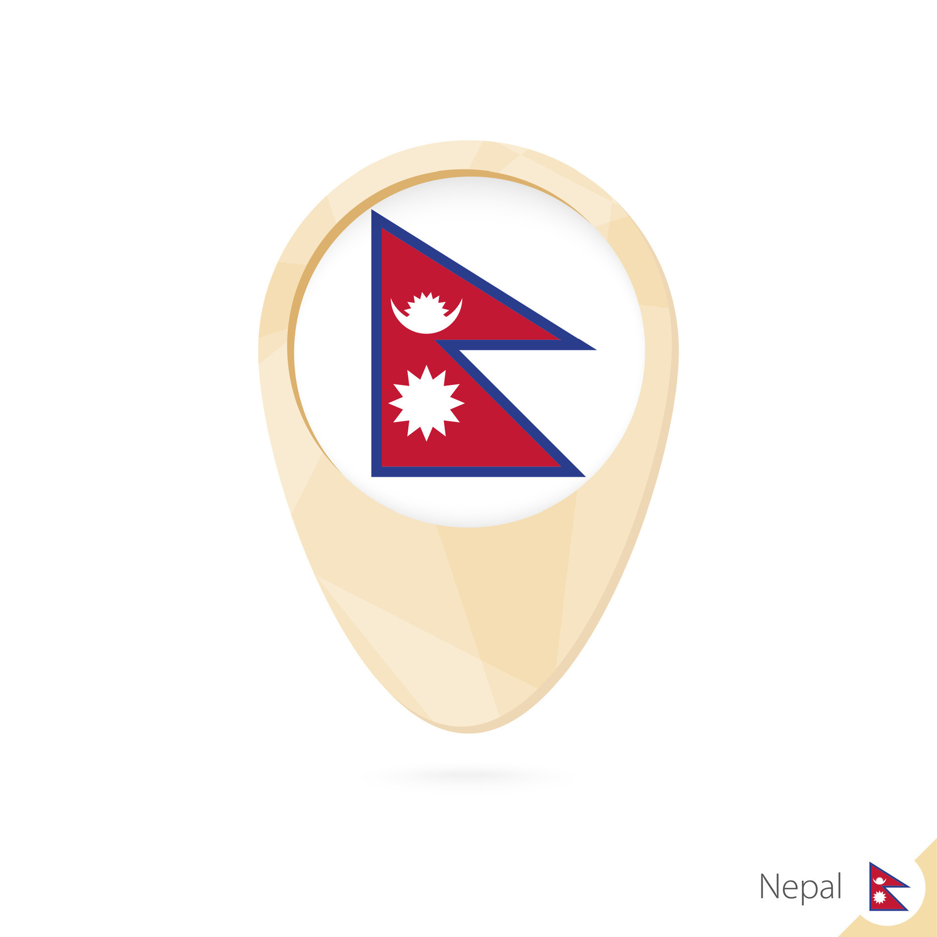 Map pointer with flag of Nepal. Orange abstract map icon. 29413680 Vector Art at Vecteezy